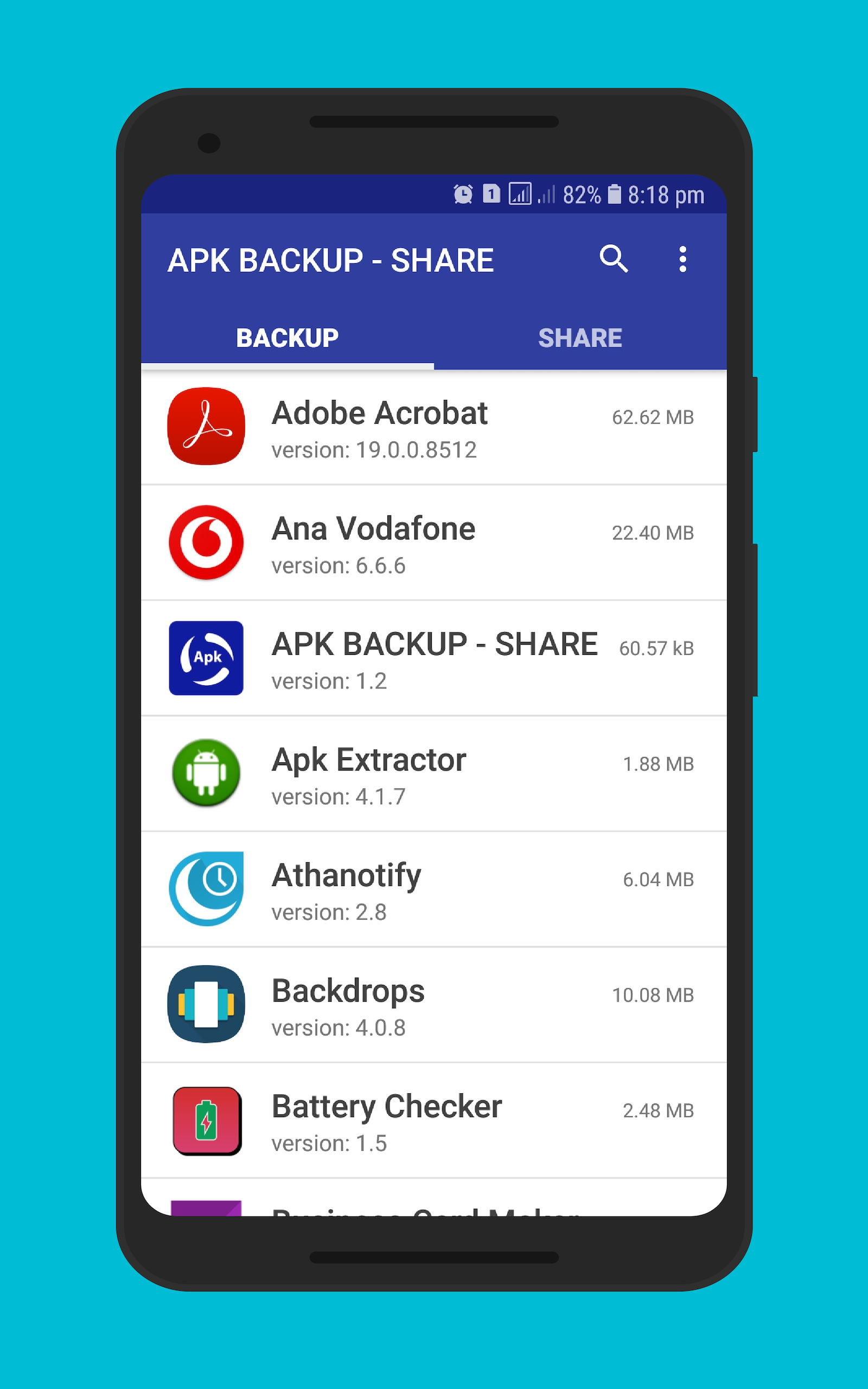 APK BACKUP - SHARE - Application sur Amazon Appstore