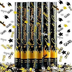 Amazon.com: 16 inch Graduation Confetti Poppers,Confettis Cannons Bulk ...