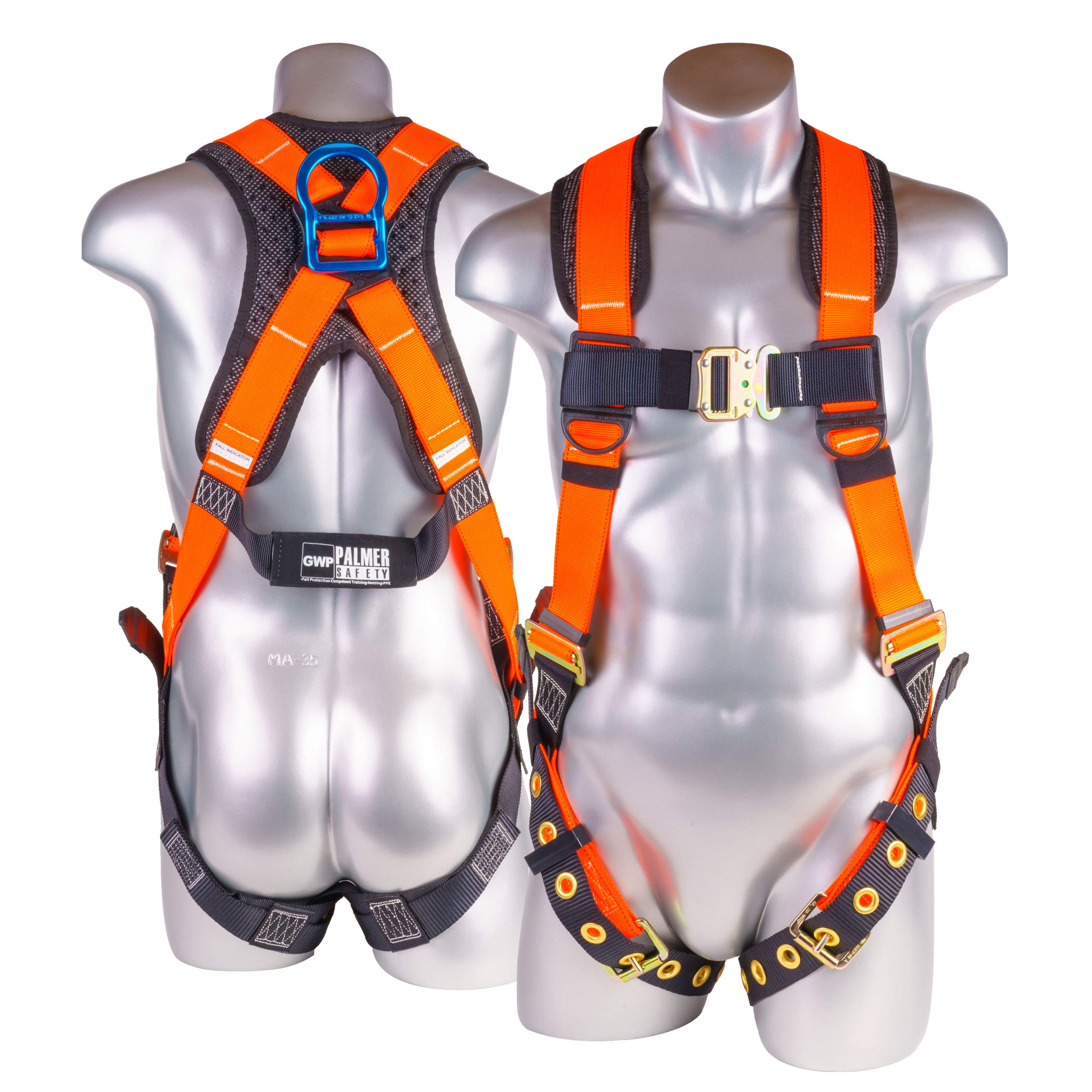 Buy Palmer Safety Fall Protection Full Body 5 point Harness, Aluminum ...