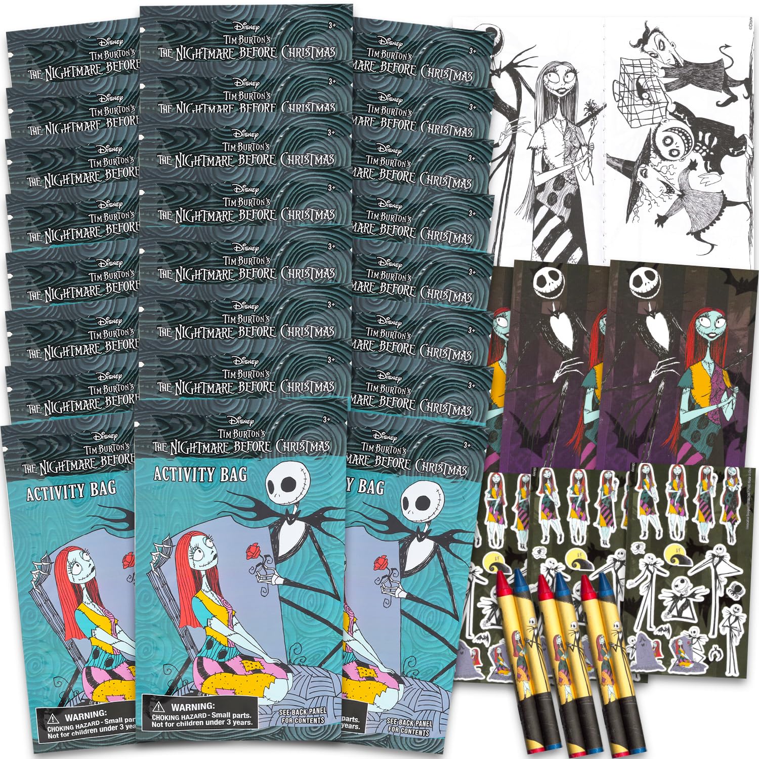 Amazon.com: Nightmare Before Christmas Birthday Party Favors Set ...