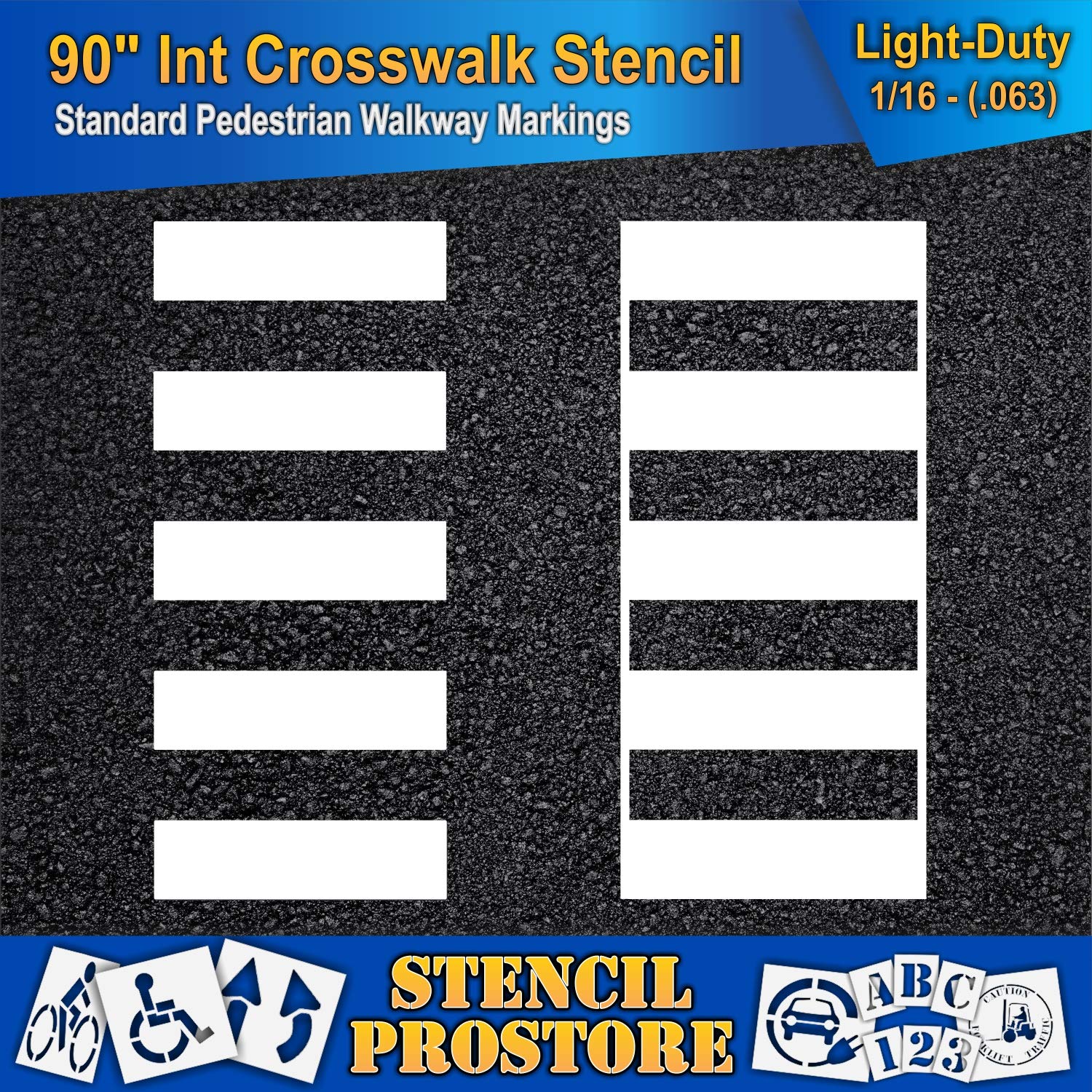 Snapklik.com : Pavement Stencils - 90 Inch - INTERNATIONAL CROSSWALK ...