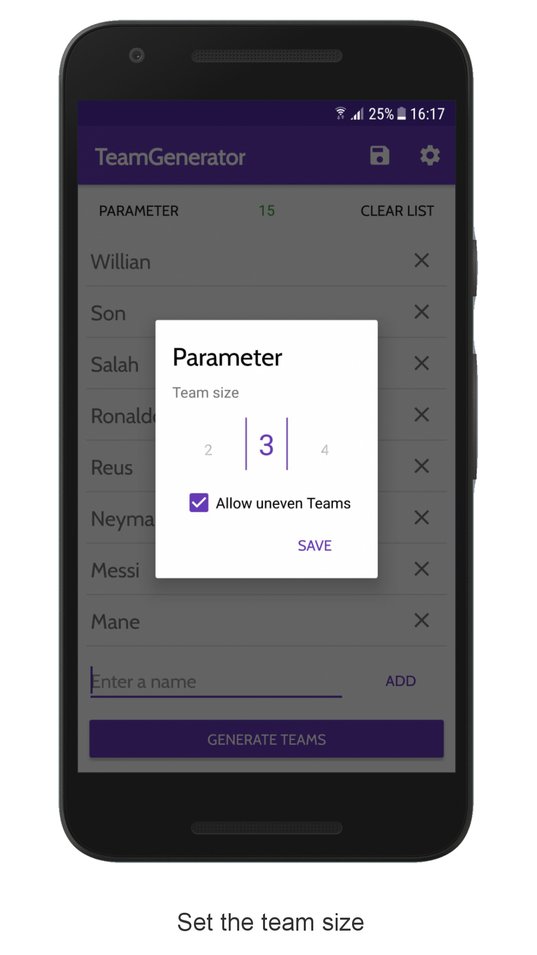 Team Generator - App on Amazon Appstore