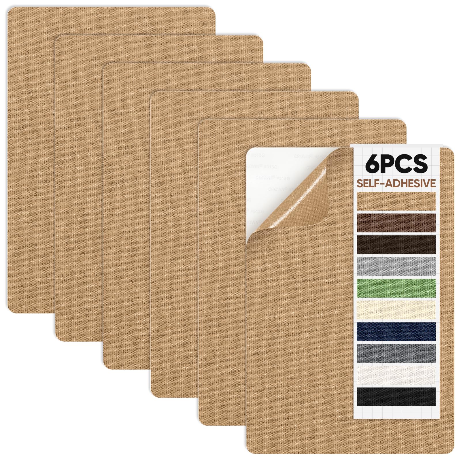 Amazon.com: Canvas Patch 5.5 x 8 Inches 6Pcs Self-Adhesive Waterproof ...