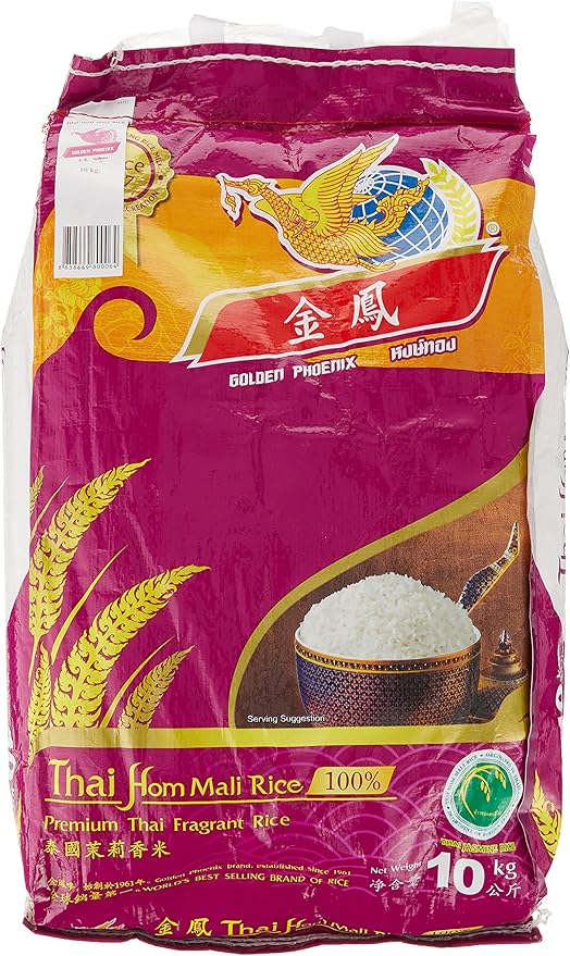 Golden Phoenix Thai Hom Mali Rice, 10 Kg : Amazon.sg: Grocery