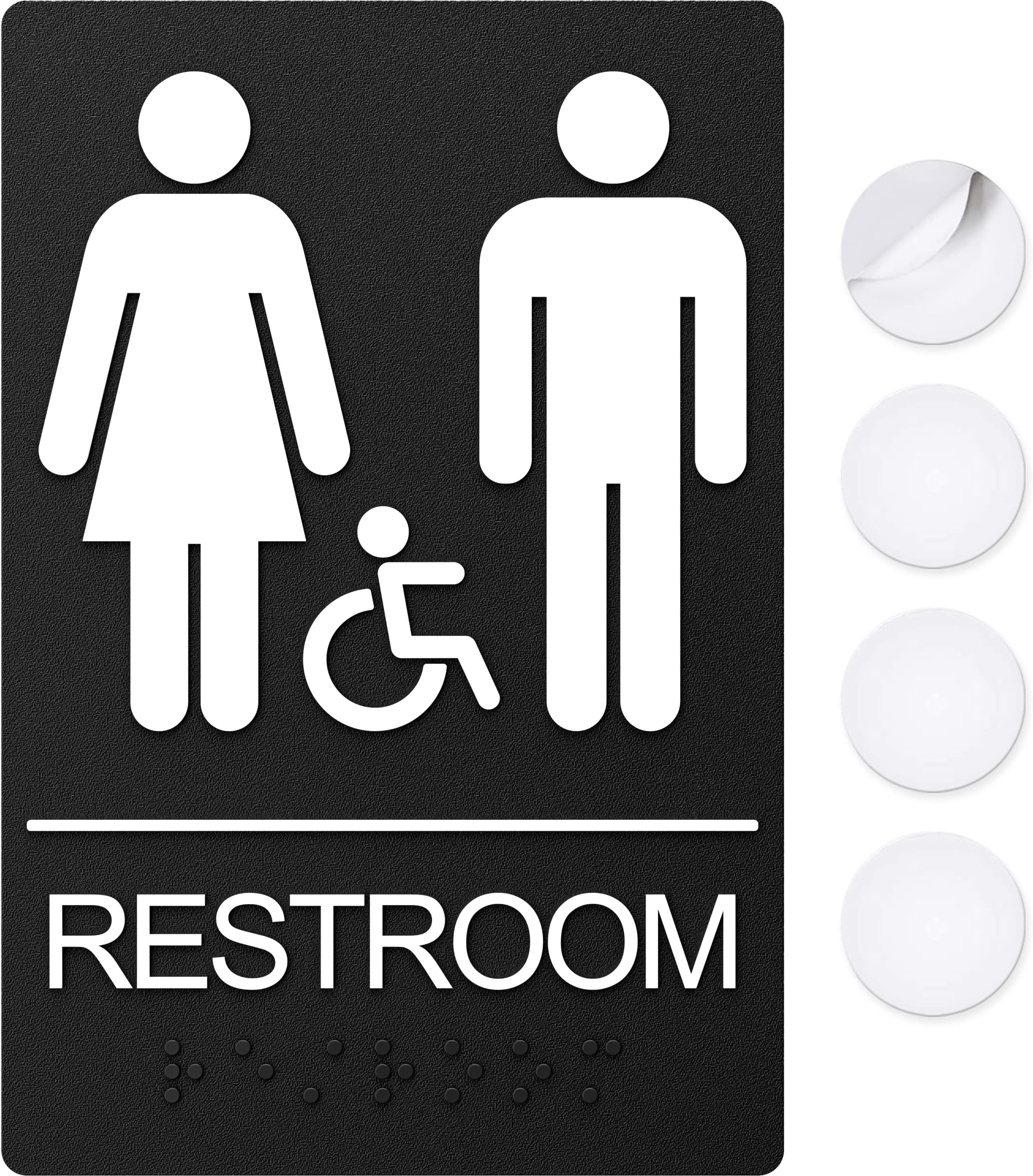 Washroom Sign, Bathroom Signs For Business - Unisex Restroom Sign For ...