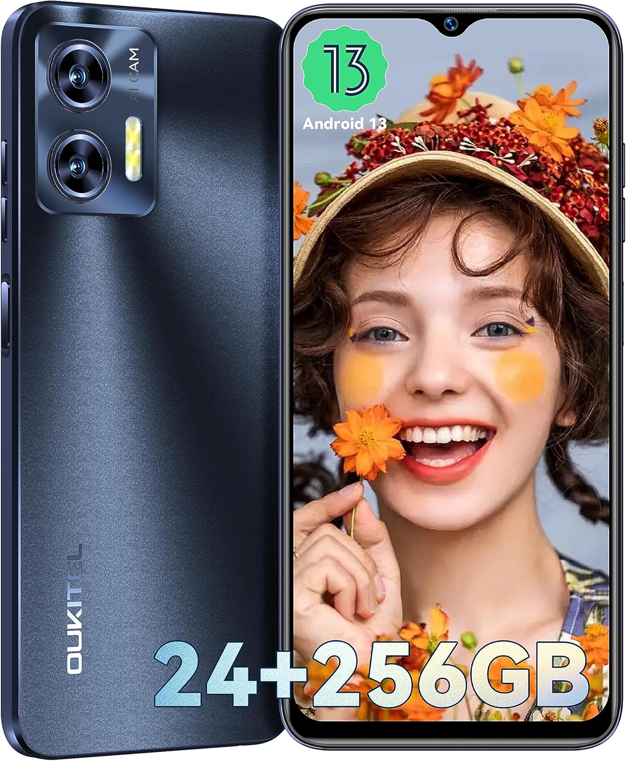 Amazon.com: OUKITEL C35 - Teléfono Android, 24GB RAM+256GB ROM ...