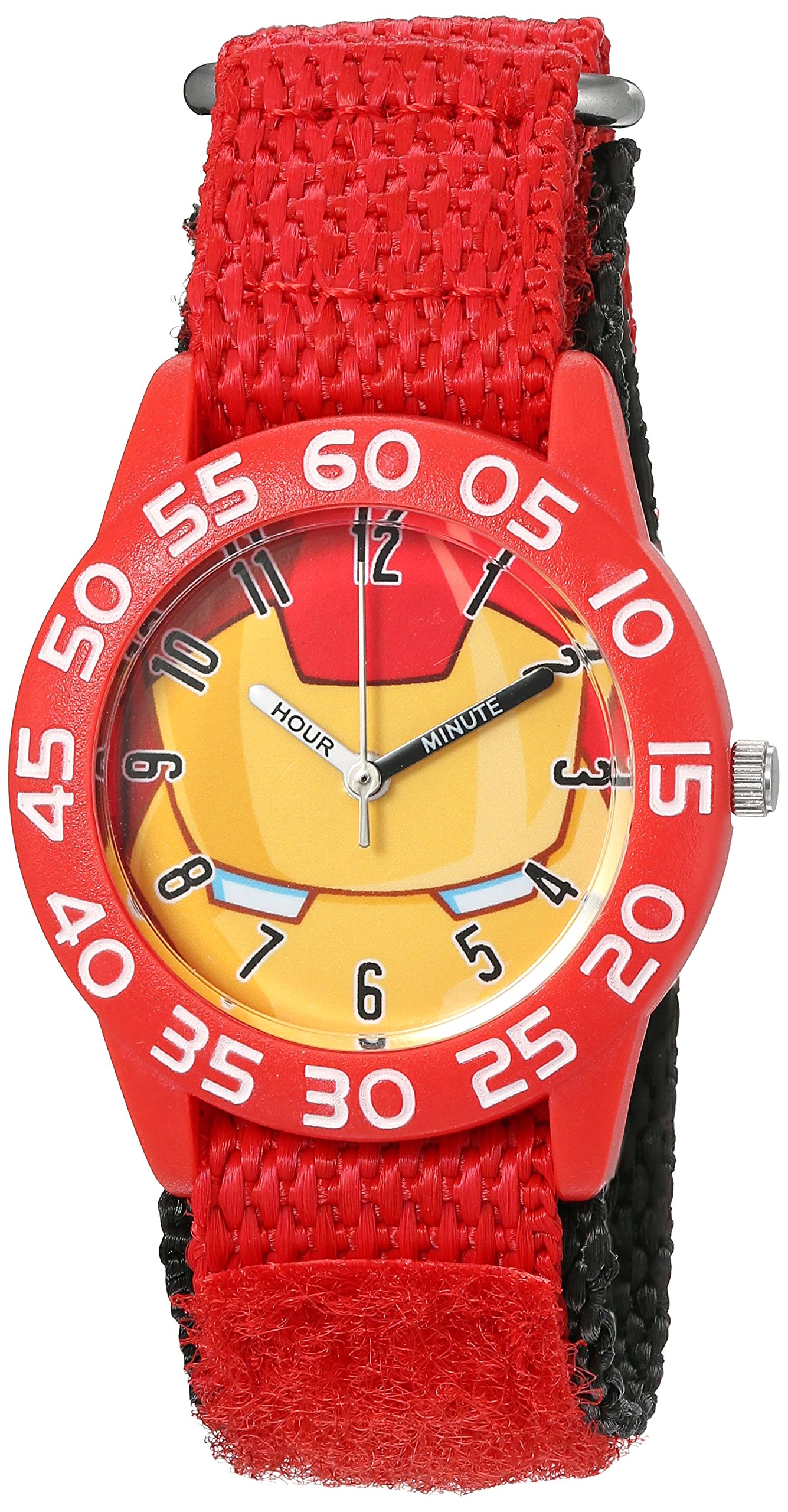 Amazon.com: Marvel Kids' Plastic Time Teacher Analog Quartz Nylon Strap ...