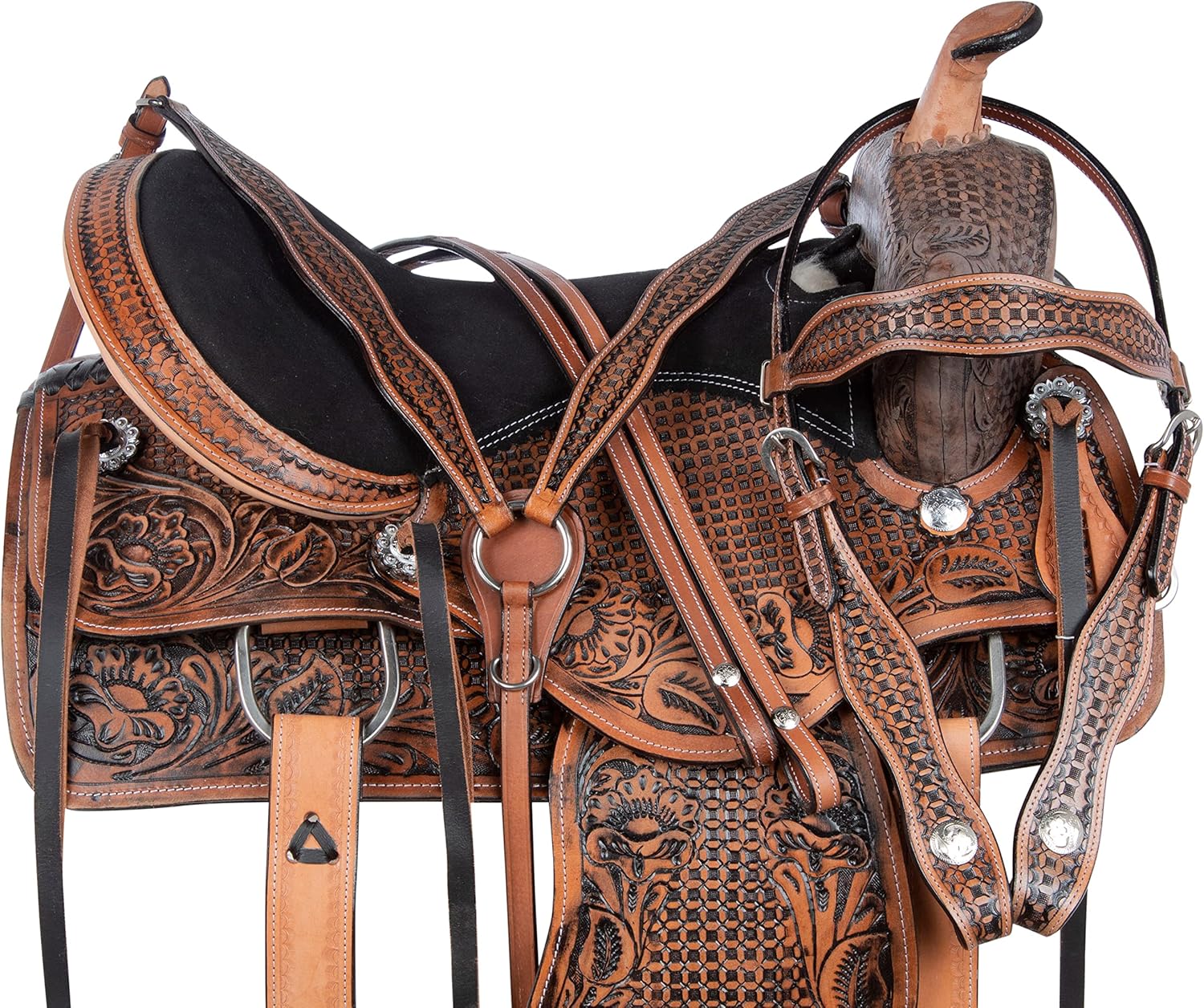 Amazon.com : Acerugs All Natural Cowhide Western Leather Horse Saddle ...