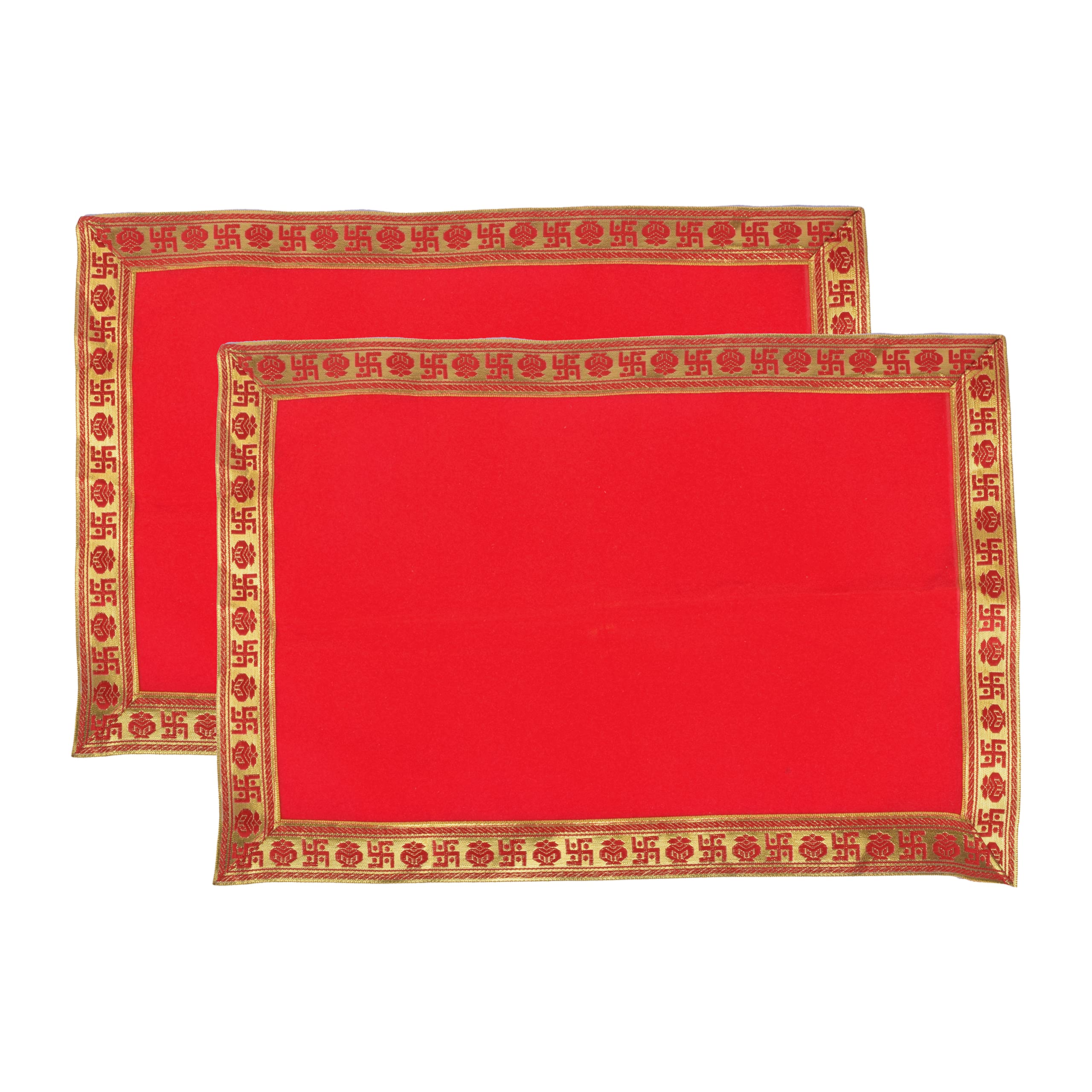 Buy KALPAAYU (Set of 2) Ganpati Red Velvet Baithak Assan Size 12*18 ...