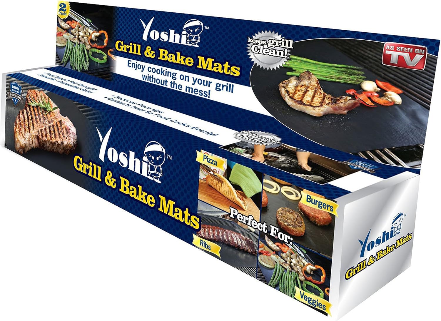 Amazon.com: Yoshi Grill and Bake Mat (Deluxe Combo) and Spatula- As ...