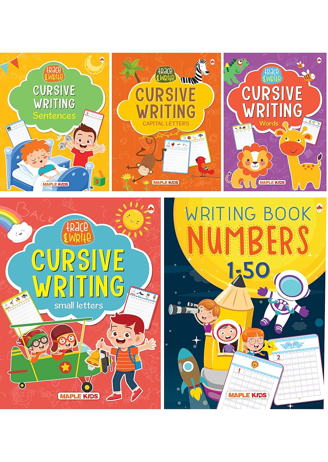 Cursive Writing Books (Box Set - Set of 05 Books) : Buy Online at Best ...