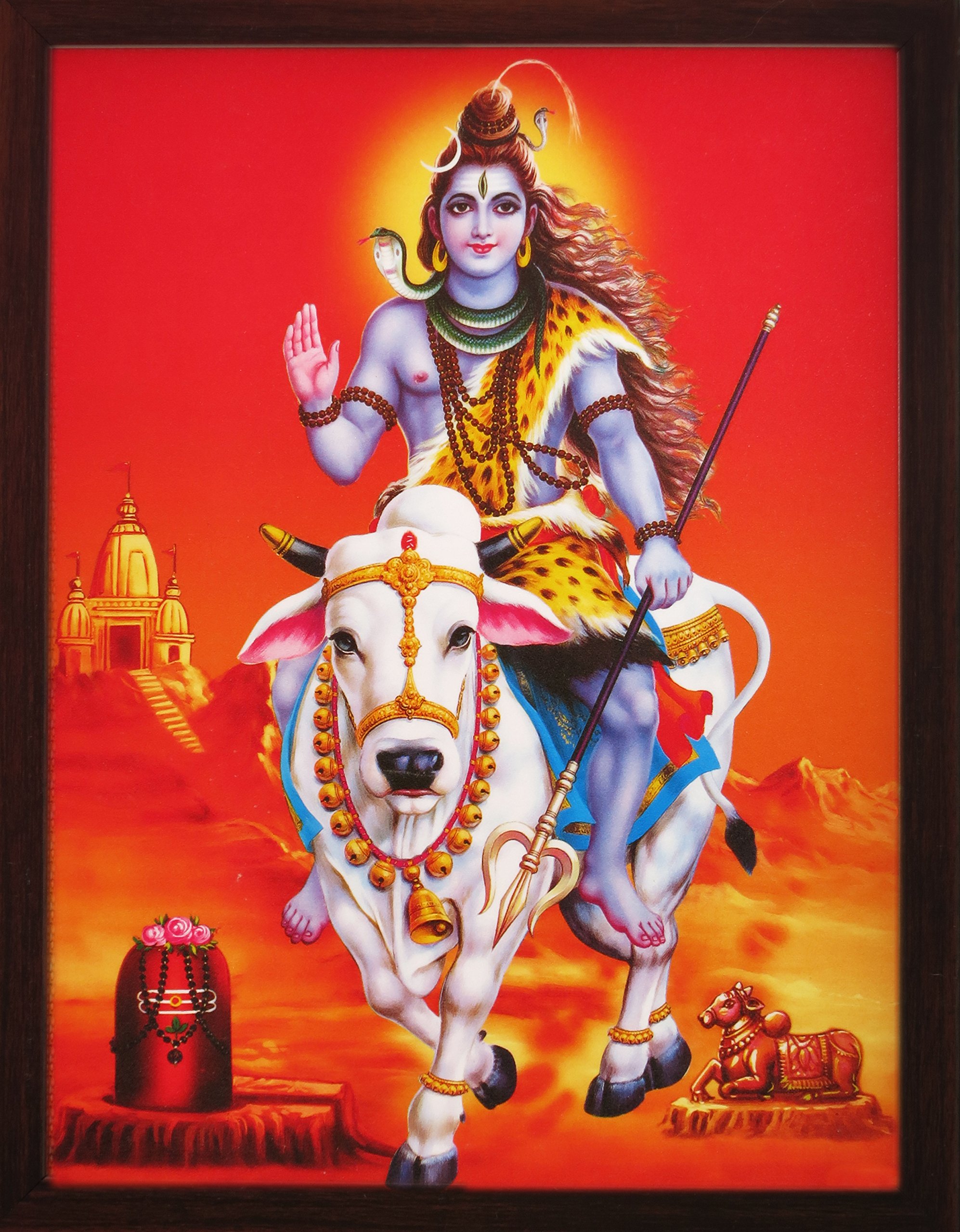 Shiva Hindu God Riding On His Cow Nandi A Poster | Desertcart Bahamas