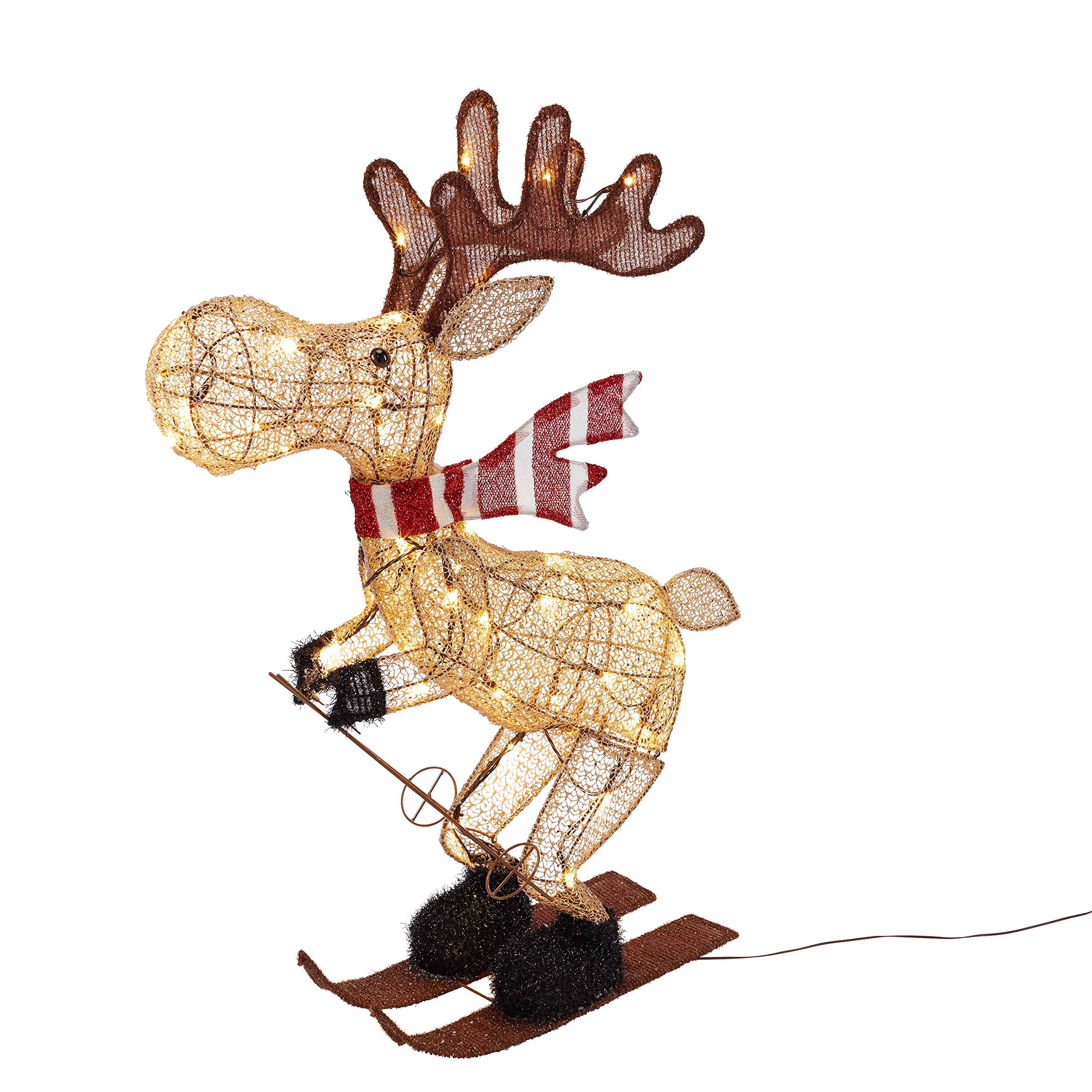 Light Up Christmas Moose Statue Giant Outdoor Color Changing Christmas