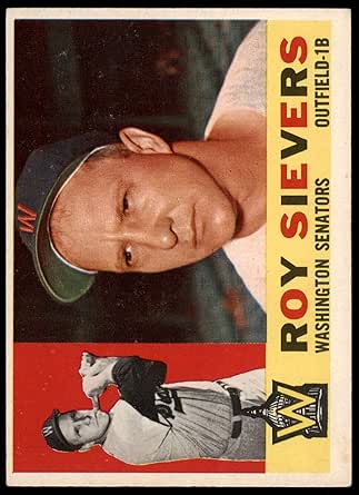 Amazon.com: 1960 Topps # 25 Roy Sievers Washington Senators (Baseball ...
