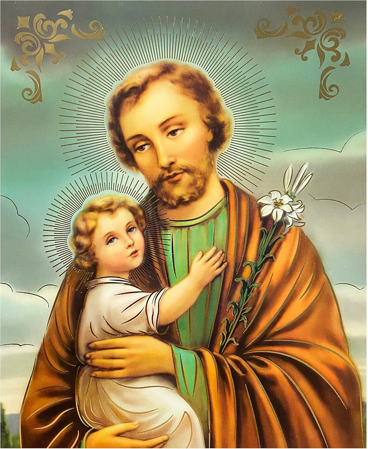 Amazon.com: St Joseph 8"x 10" Print Catholic Christian Wall Art Home ...