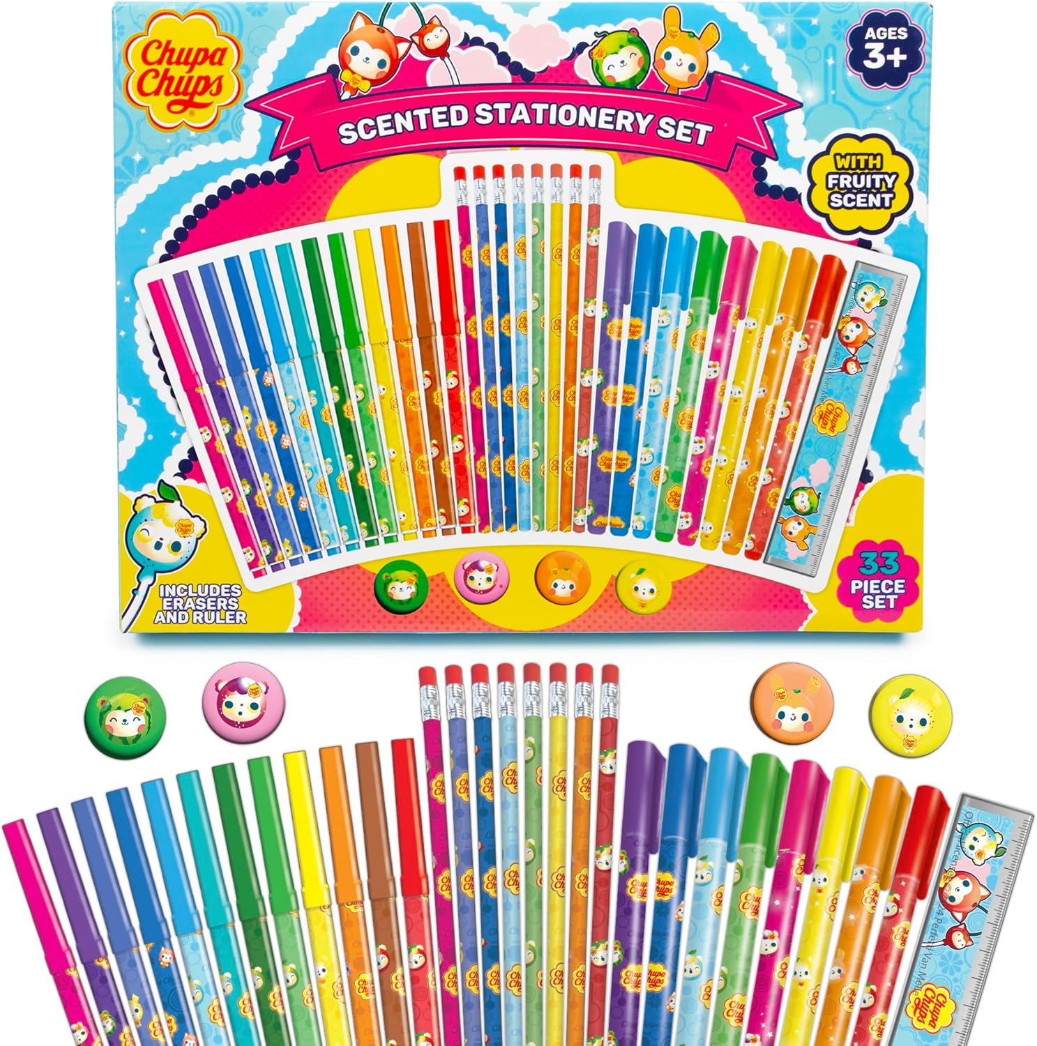 Abeec Chupa Chups Scented Stationery Set | Scented Pens, Gel Pens ...