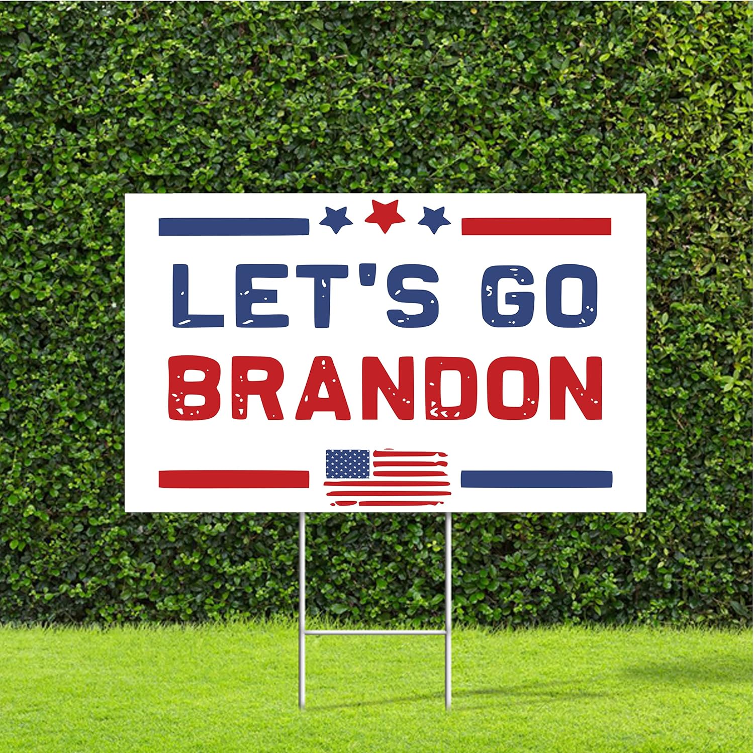 Amazon.com : DesignThatSign Let's Go Brandon 2 Sided Political Red ...