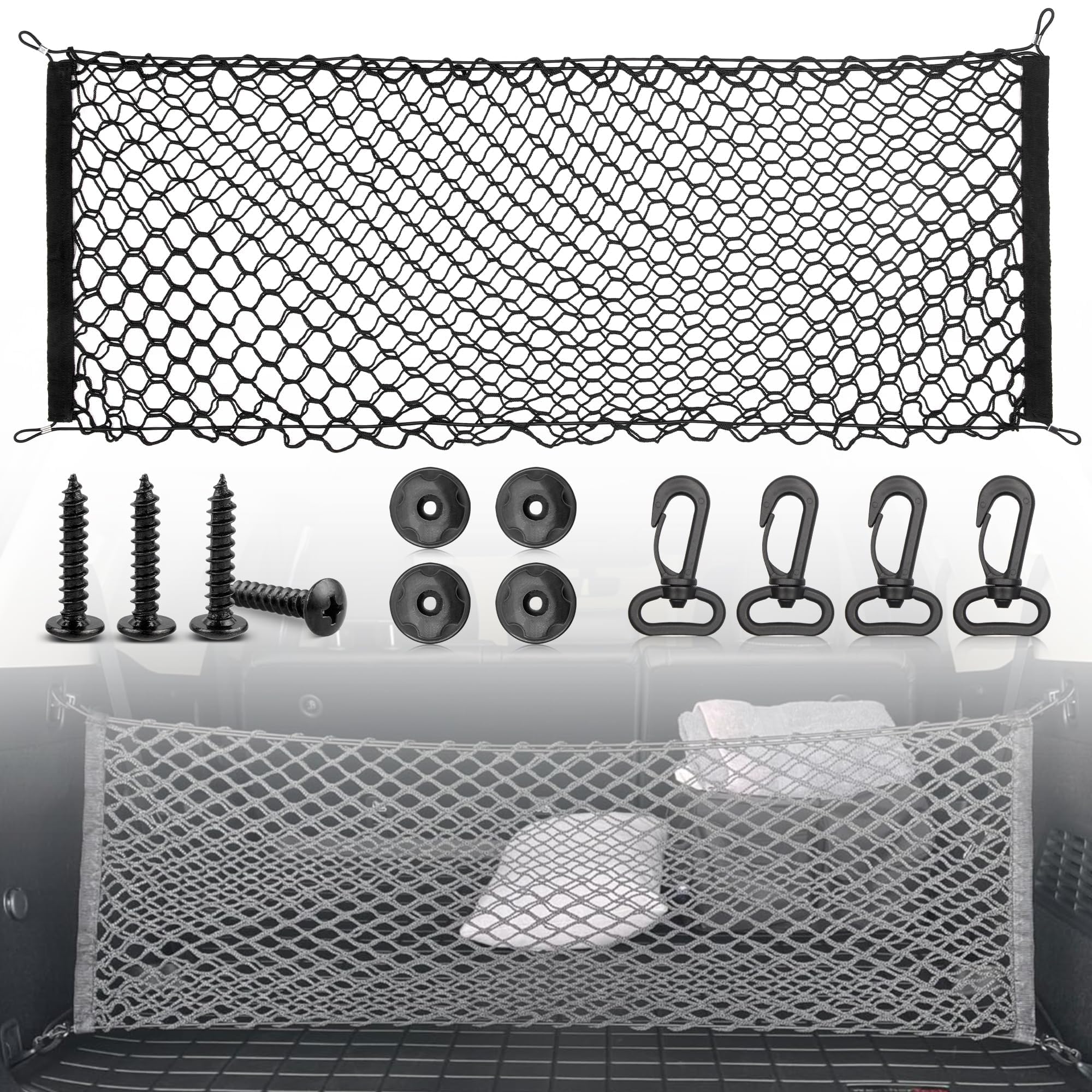 Amazon.com: RED WOLF Envelope Style Cargo Net Fit for 2020-2025 Toyota ...