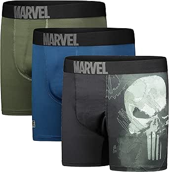 Marvel The Punisher Performance Mesh Underwear Boxer Briefs 3-Pair Pack ...