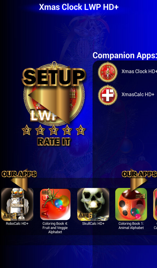 Xmas Clock LWP HD+ Holiday Live Wallpaper and Clock - App on Amazon ...