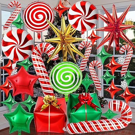 Amazon.com: Christmas Peppermint Candy Hanging Decorations Christmas ...