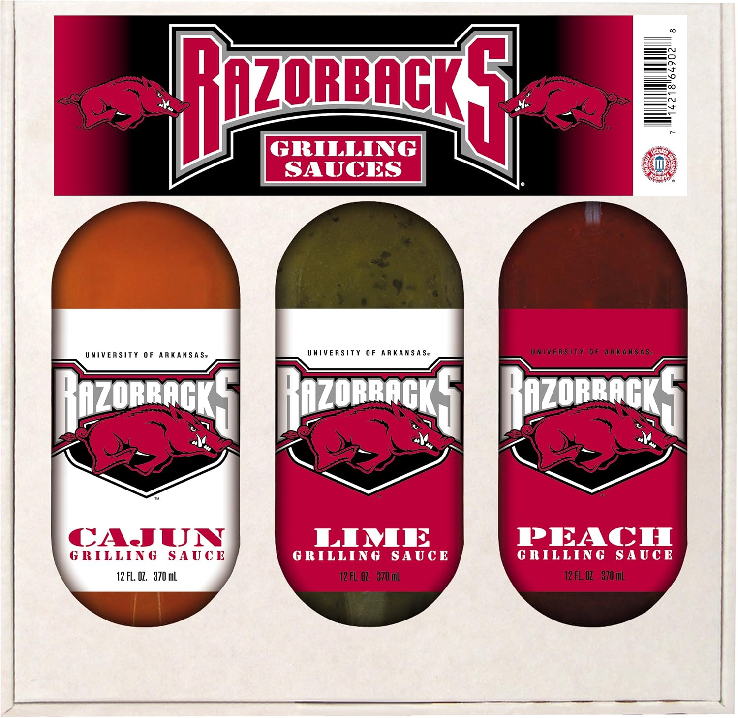 Amazon.com: Arkansas Razorbacks NCAA Grilling Gift Set (12oz Cajun ...
