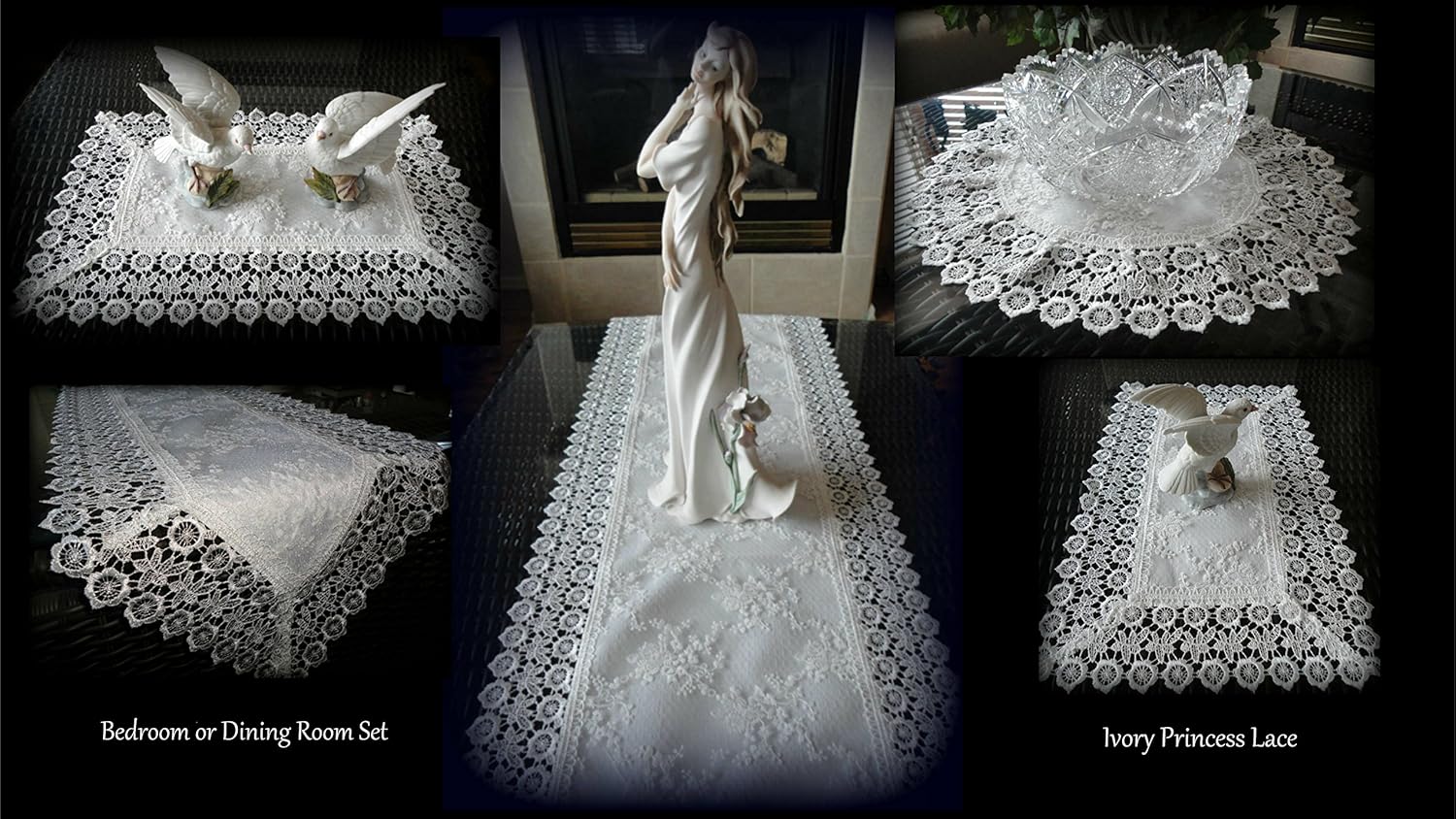 Amazon.com: Galleria di Giovanni 5 Piece Linen Gift Set Ivory Princess ...
