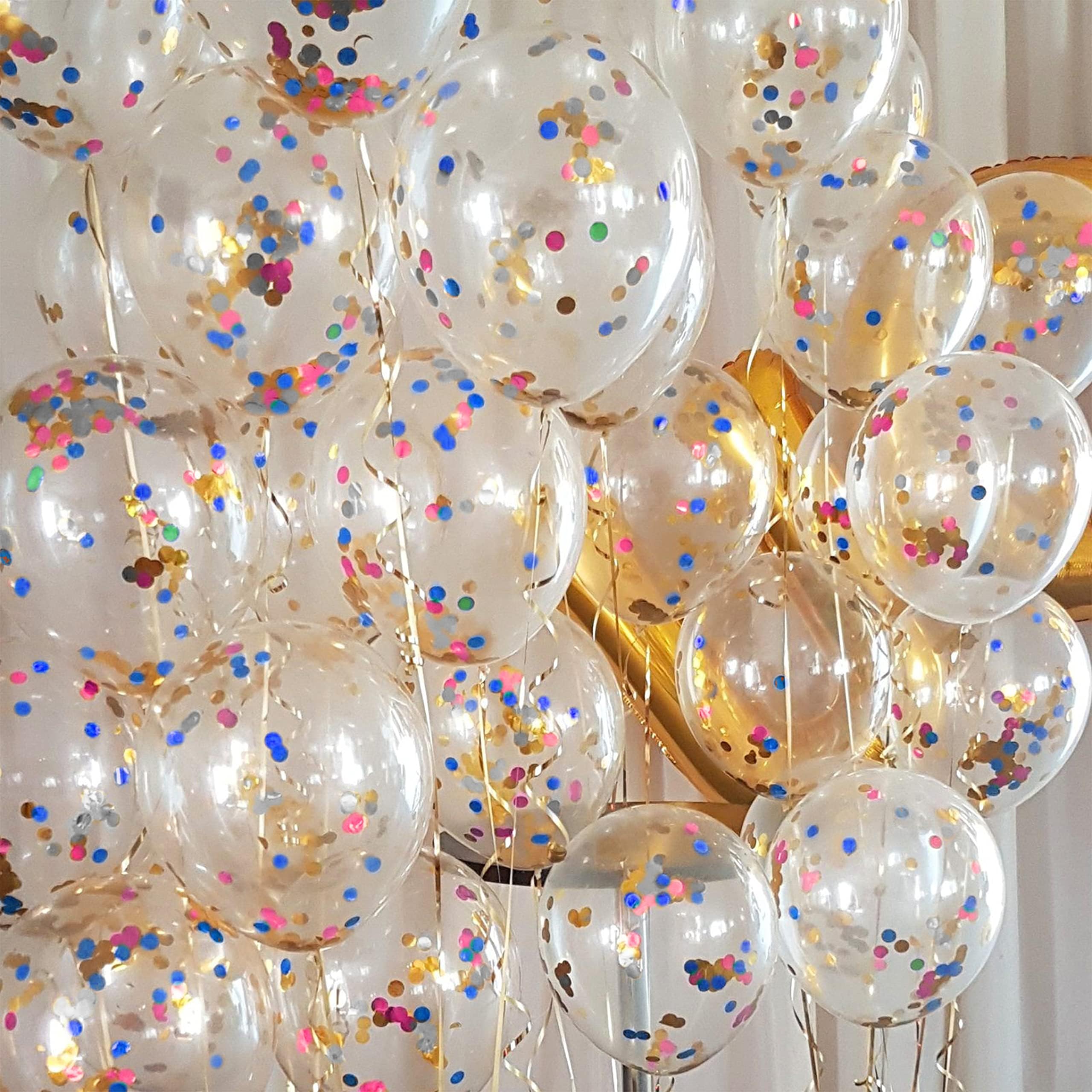 Buy ITAF Multi Glitter Transparent Confetti Balloons For Balloon ...