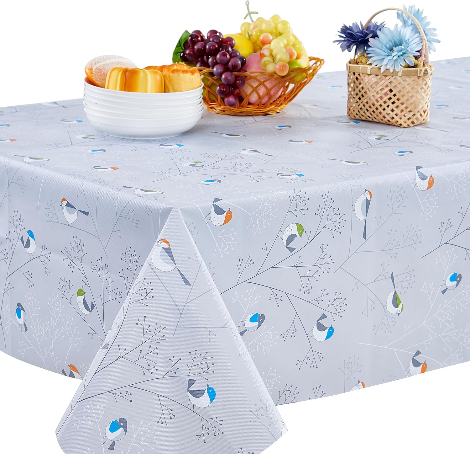 Topmail Mantel Plastico Manteles Rectangular Azul Decoración del Hogar ...