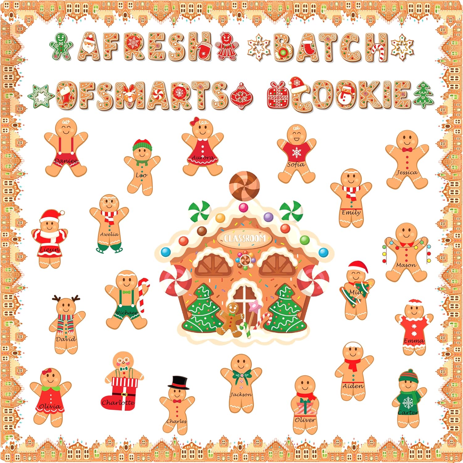Amazon.com: Fayoo Christmas Bulletin Board Decorations for Classroom ...