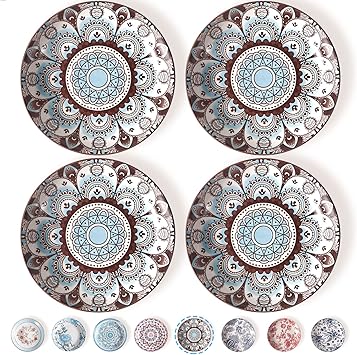 Amazon.com | Artena Pasta Bowls Set Of 4, 26oz Porcelain Salad Bowls, 8 ...