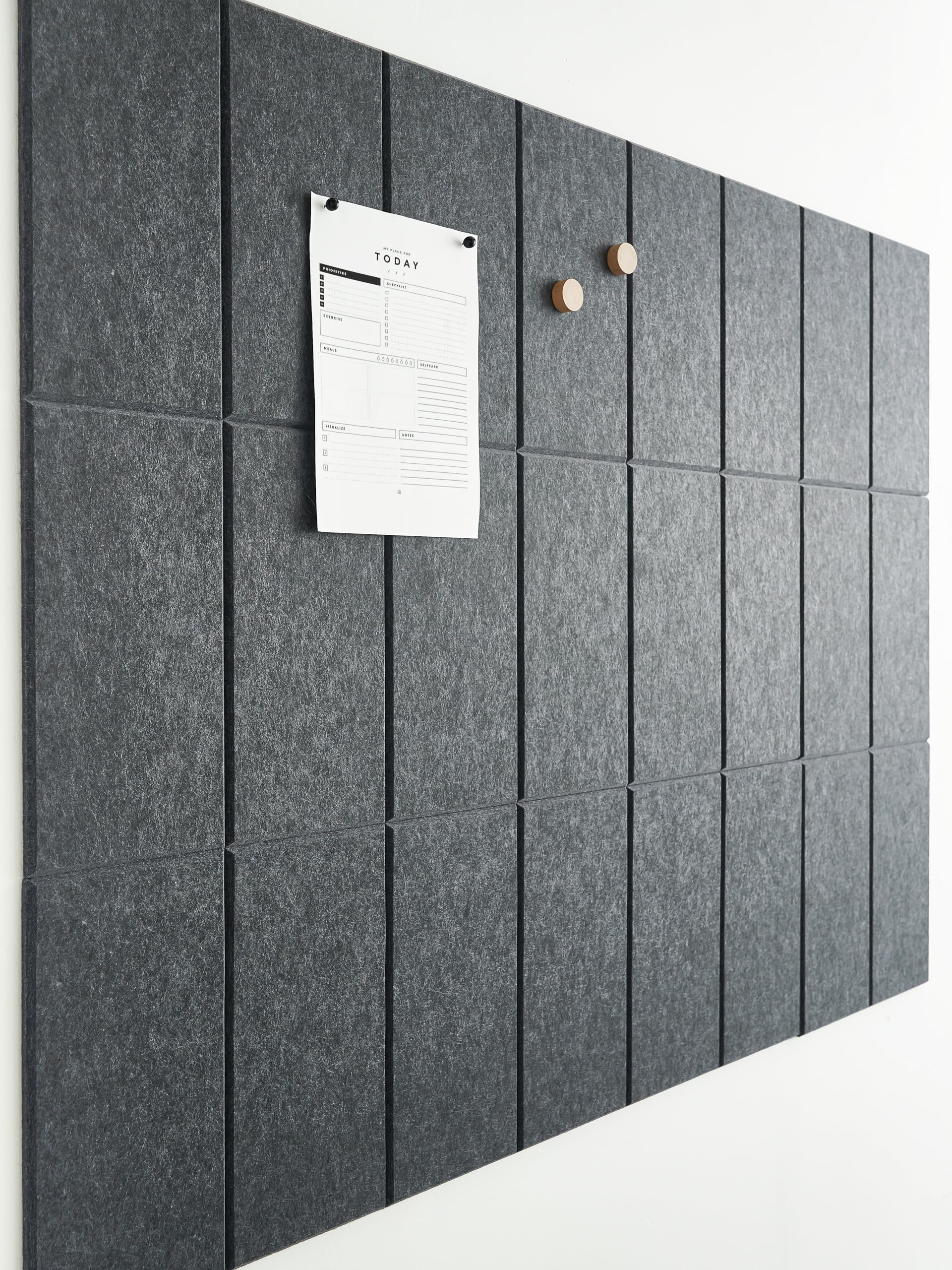 VIVELDA Large Cork Board for Office - Pack of 24 - Black Felt Board ...