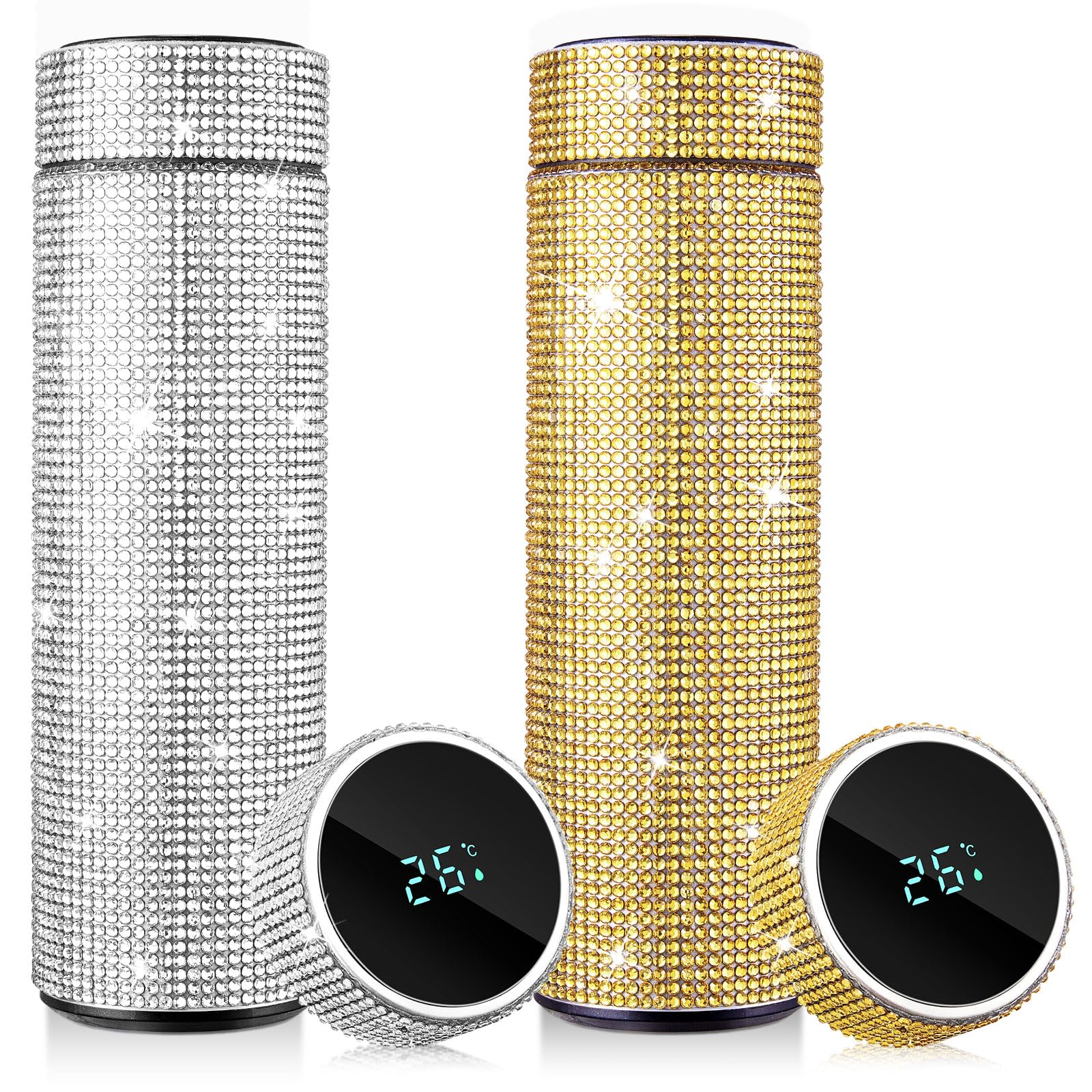 Amazon.com: Tioncy Stainless Steel Bling Thermos, 2 Pack - 500ml/17 oz ...