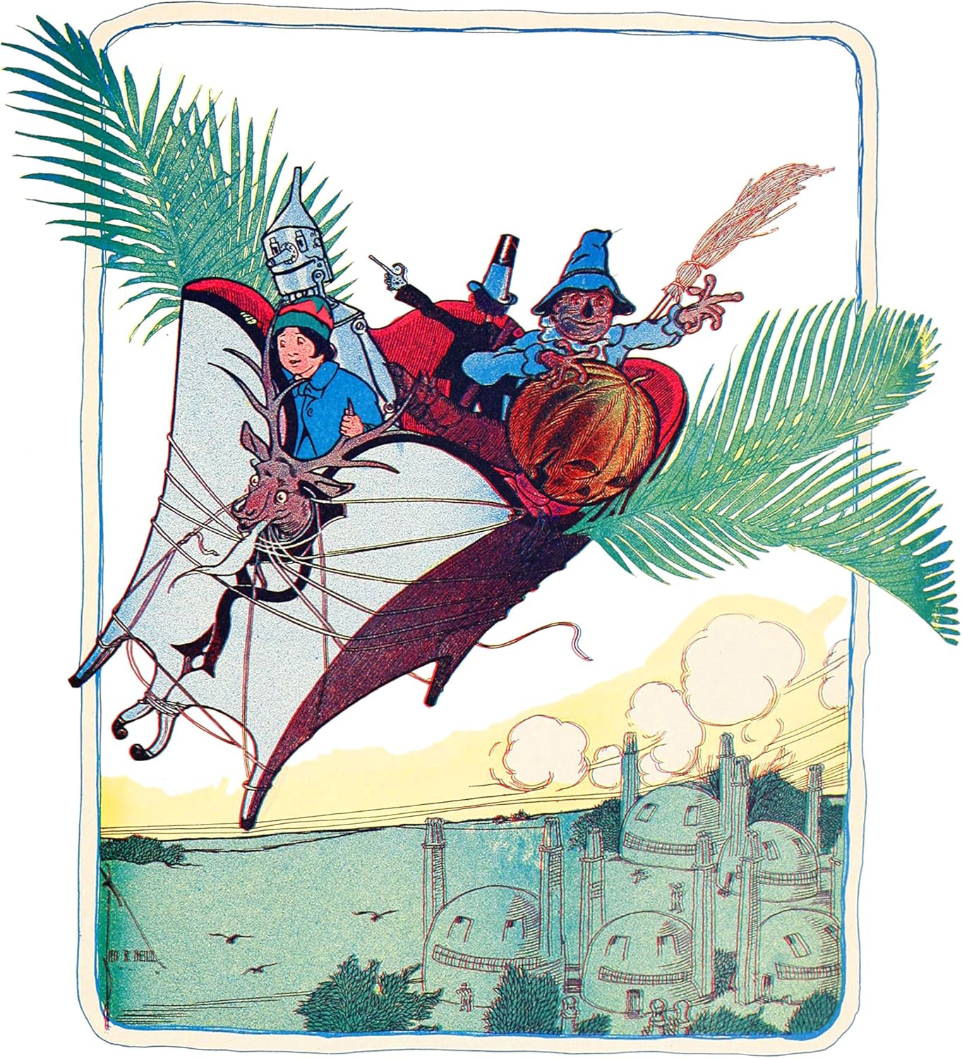 Amazon.com: 8x10 Fine Art Print, Wizard of Oz, Flying in the Jackdaw" Featuring Pumpkinhead, Tip ...