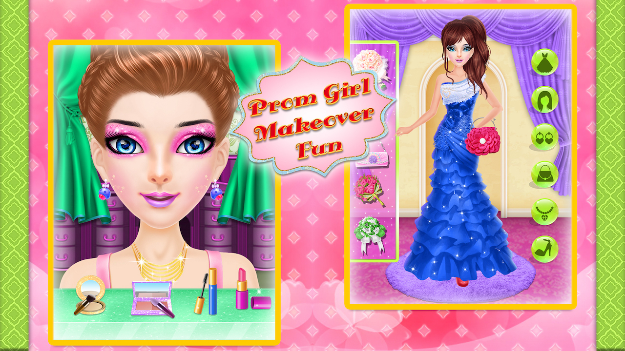 Prom Girl Makeover Fun - Spa, Makeup and Dress Up Game for Kids - Prom ...