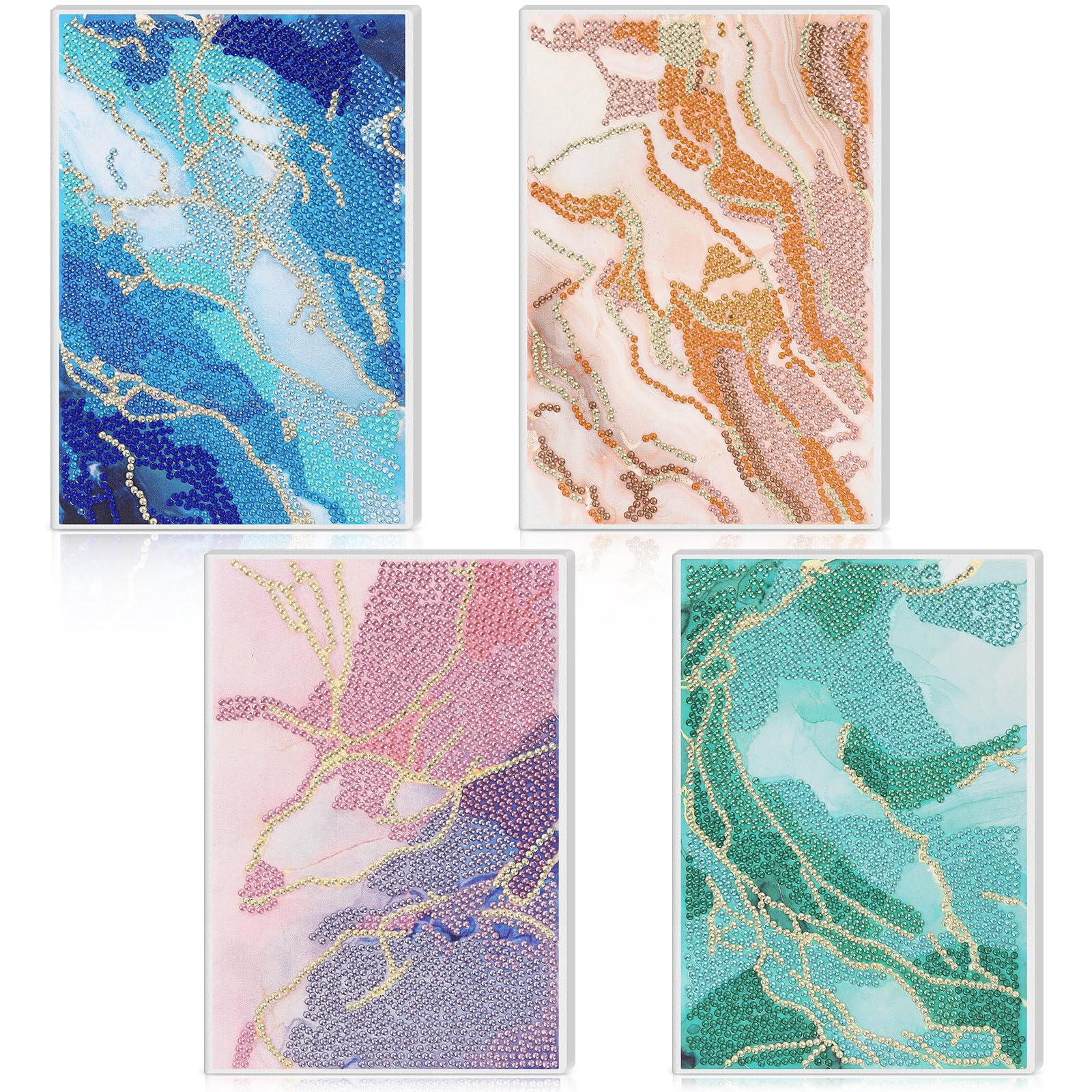 Amazon.com: Mooliwe 4 Pcs 5D Diamond Painting Notebook for Adults ...