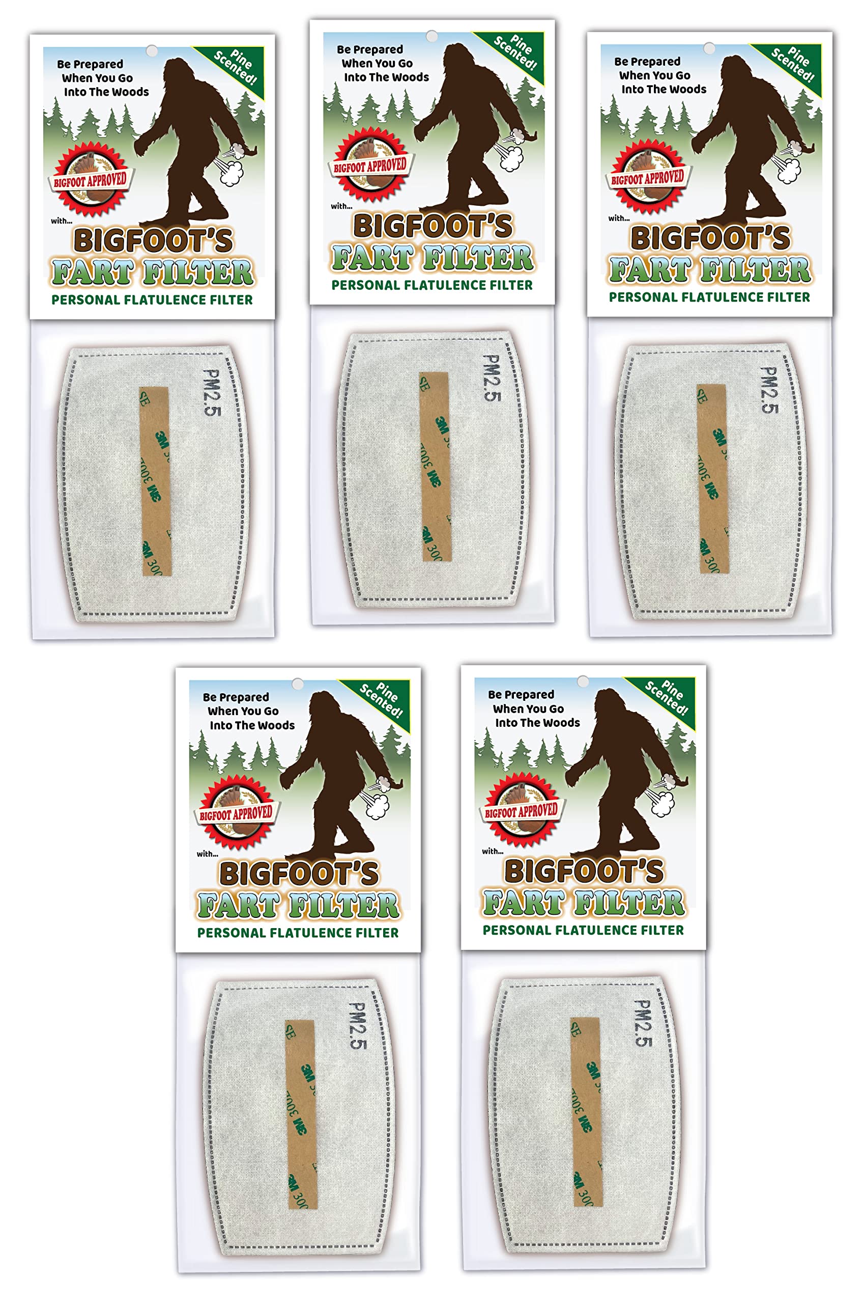 Amazon.com: 5 Pack - Bigfoot Pine Fart Filters - Party Favor Funny Gag ...