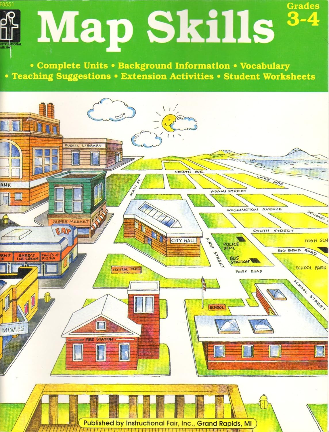 Map Skills: Teaching a Variety of Map Skills (Grades 3 -4): Mollie ...