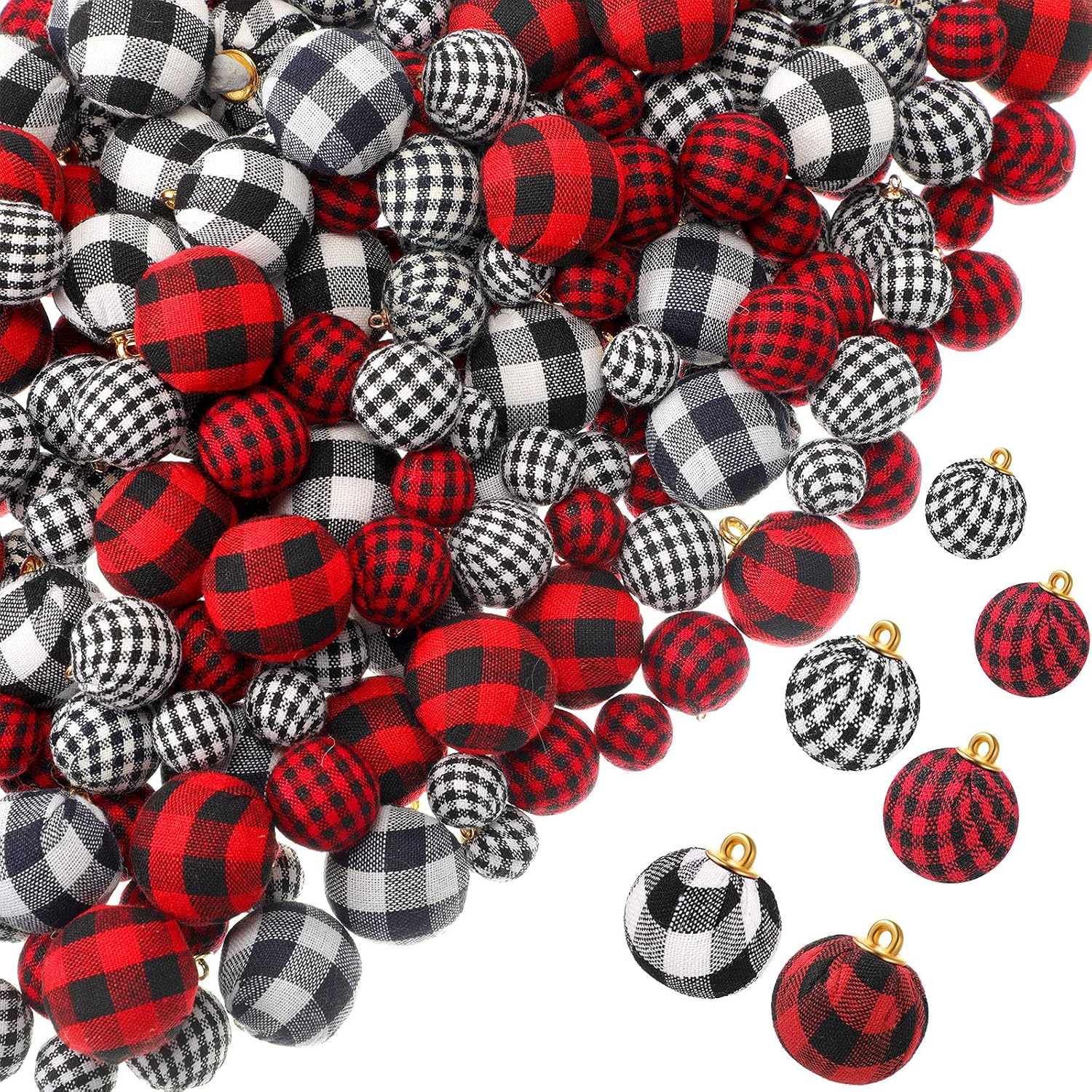 Amazon.com: 60 Pieces Mini Christmas Ball Ornaments Multi-Size Buffalo ...