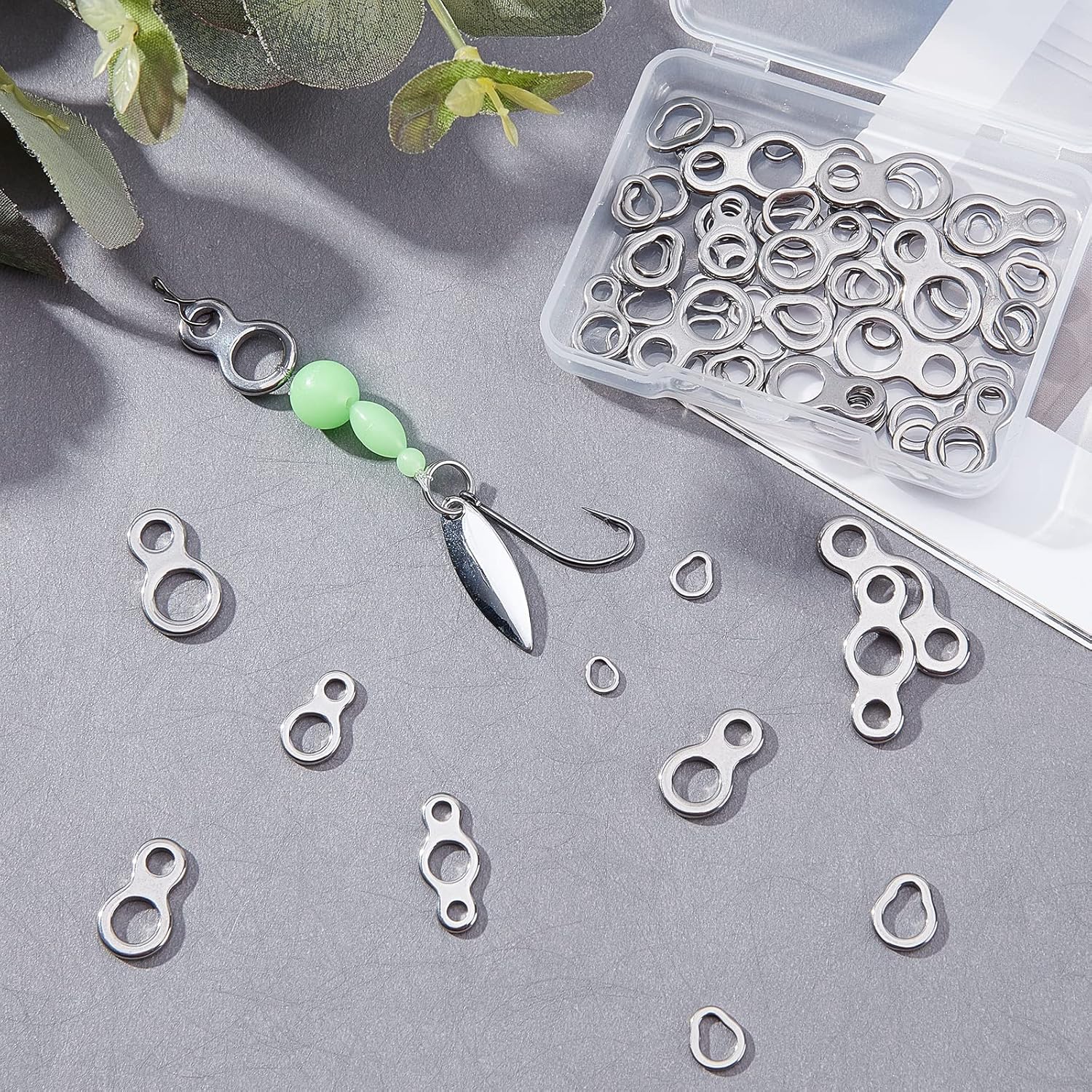 SUPERFINDINGS 64Pcs 10 Styles 304 Stainless Steel Fishing Split Rings ...
