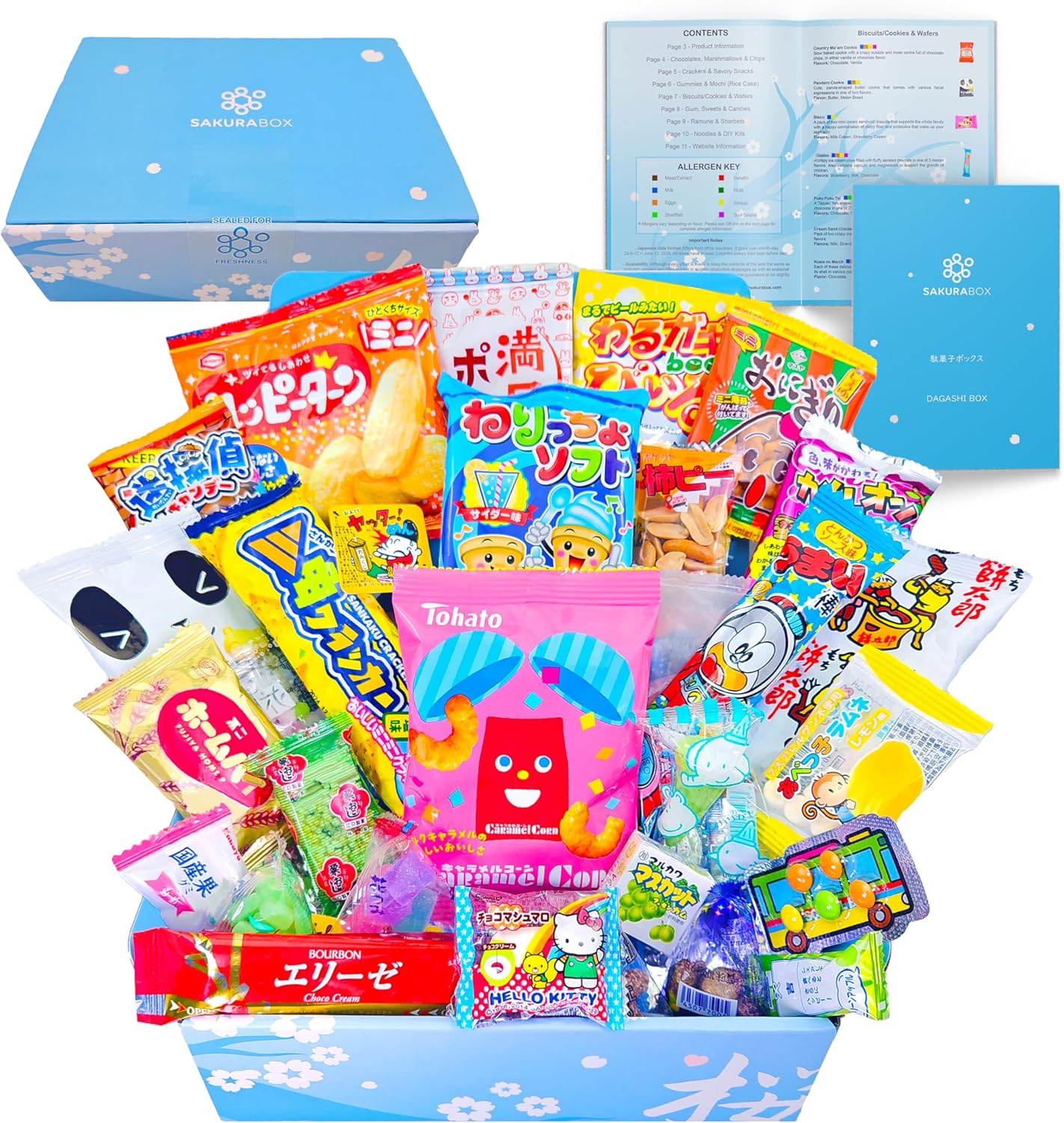 Sakura Box Japanese Snacks & Candy Box Dagashi Food Set : Amazon.com.au ...