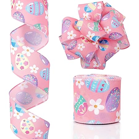 Amazon.com: Royal Imports Spring Pastel Wired Ribbon, 2.5" (#40 ...