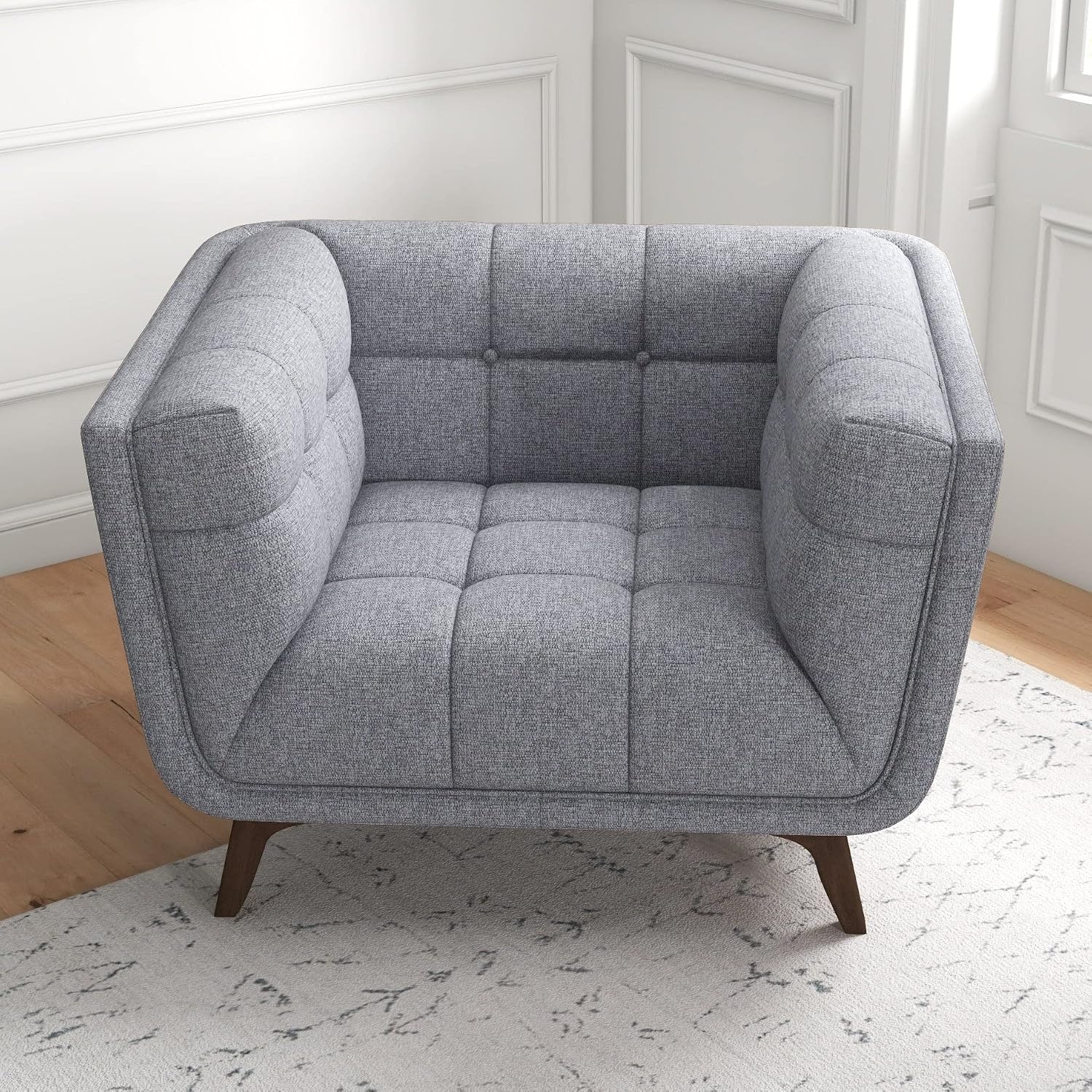 Torque - Louis 1 Seater Sofa Chair (Grey) | Comfortable One Person Sofa ...