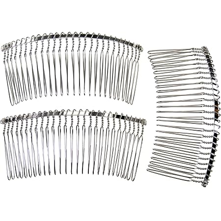 Amazon.com : Enchanted Brides 27 Teeth Fancy DIY Metal Wire Hair Combs ...