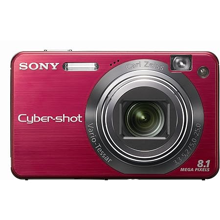 Amazon.com : Sony Cybershot DSCW150/R 8.1MP Digital Camera with 5x ...