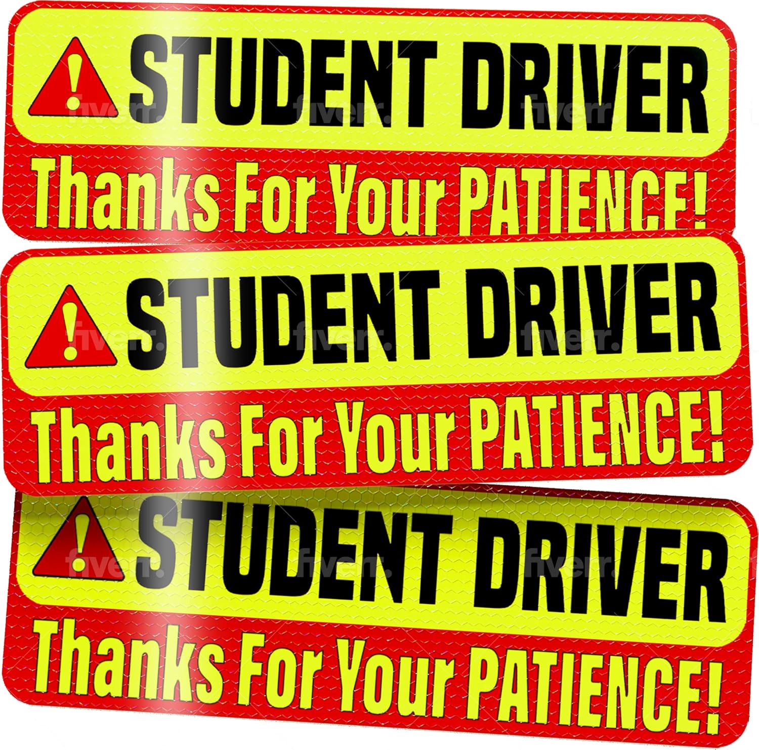Student Driver Car Magnet Sticker Signs - Essential New Driver Magnets ...