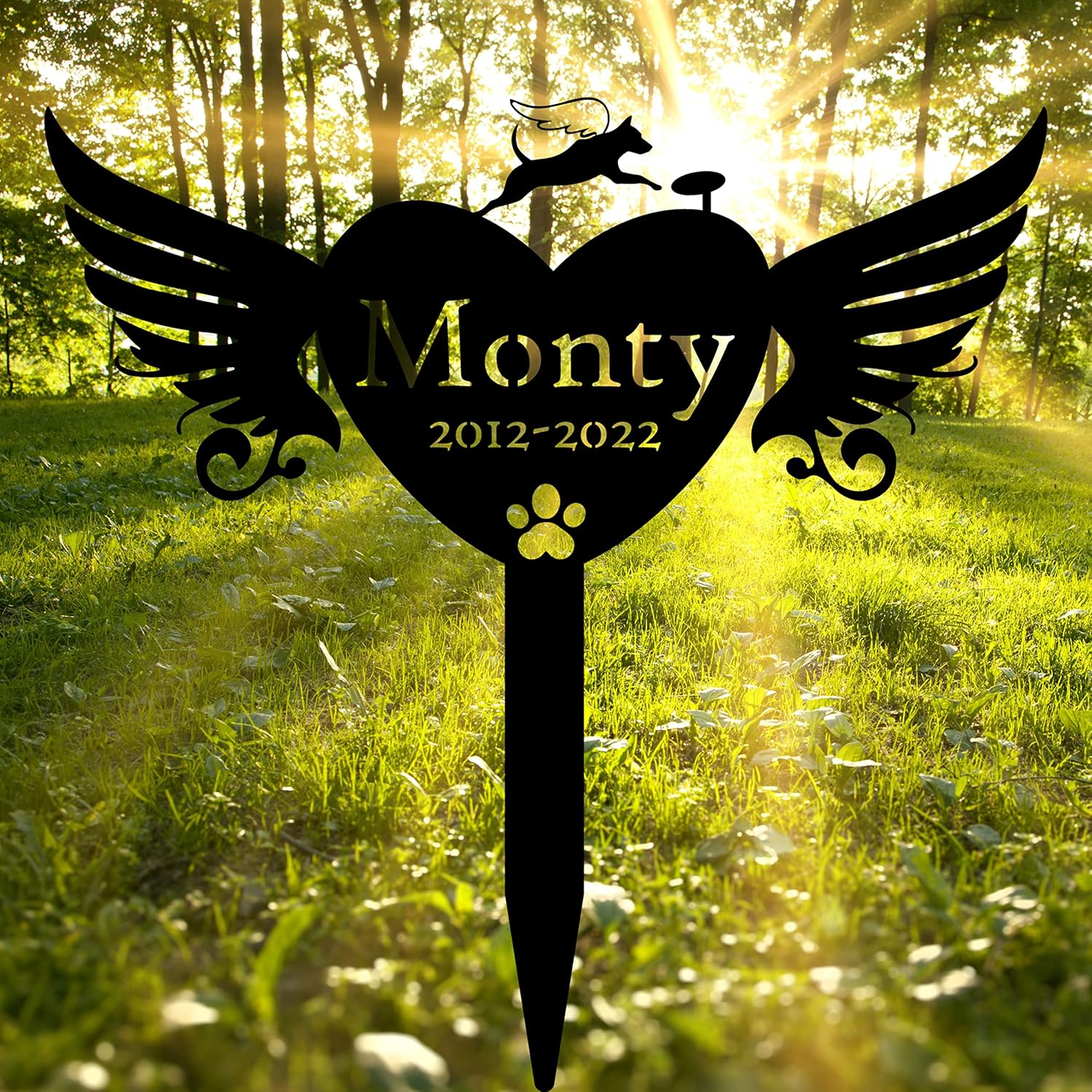 Amazon.com: Custom Pet Grave Stake, Personalized Dogs Name Memorial ...