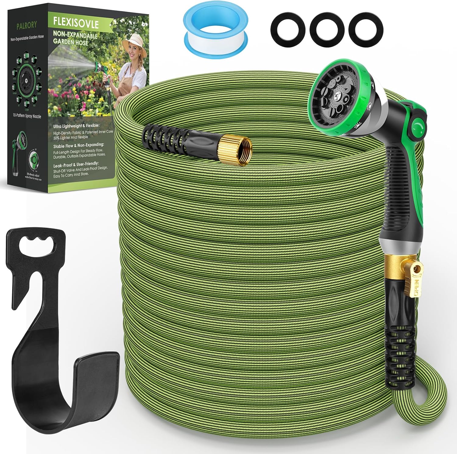 Amazon.com: PALRORY NON-EXPANDABLE Garden Hose 35 ft, Ultra Lightweight ...