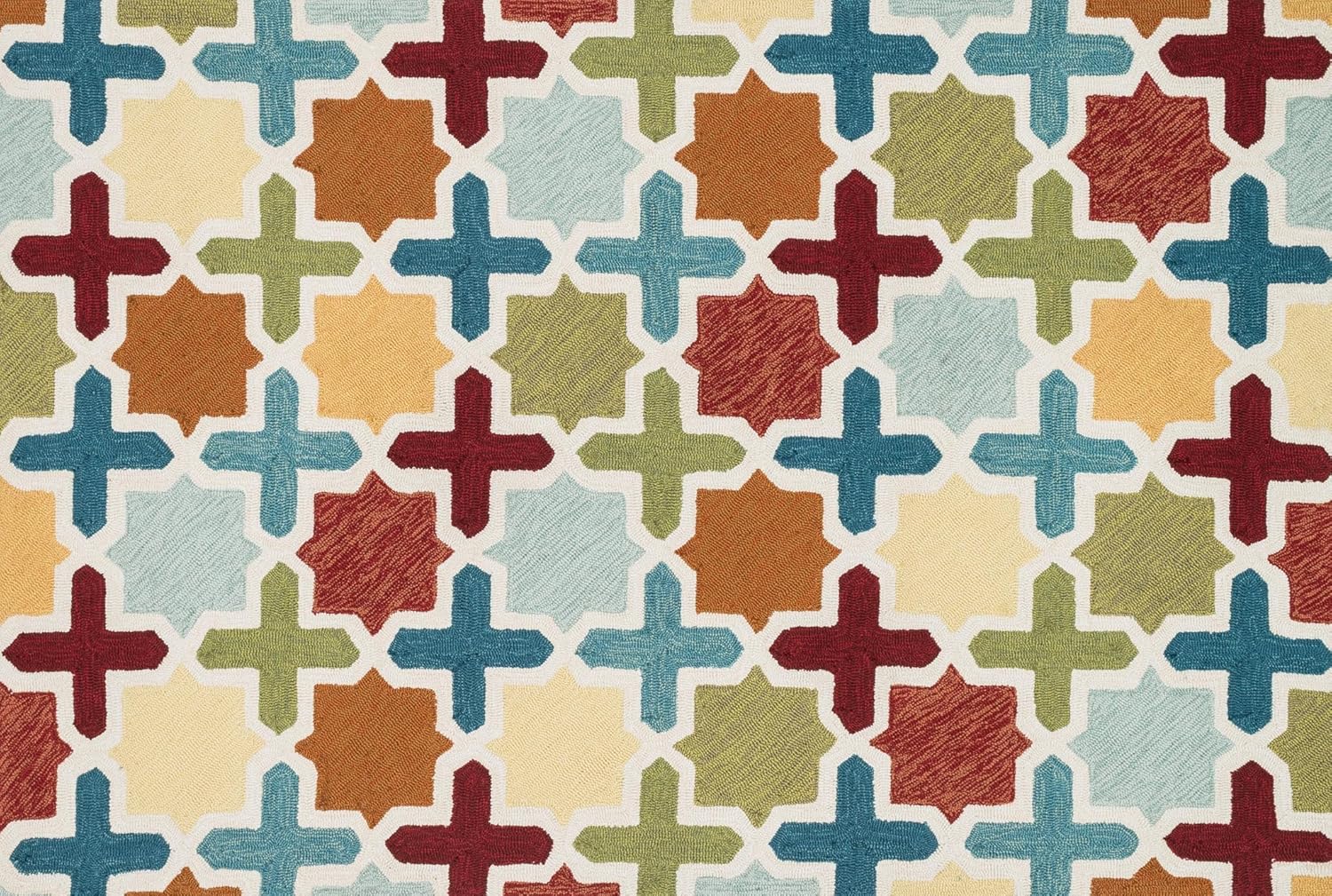 2 Feet 3 Inch By 3 Feet 9 Inch Red Multi Loloi Rugs FRACFC
