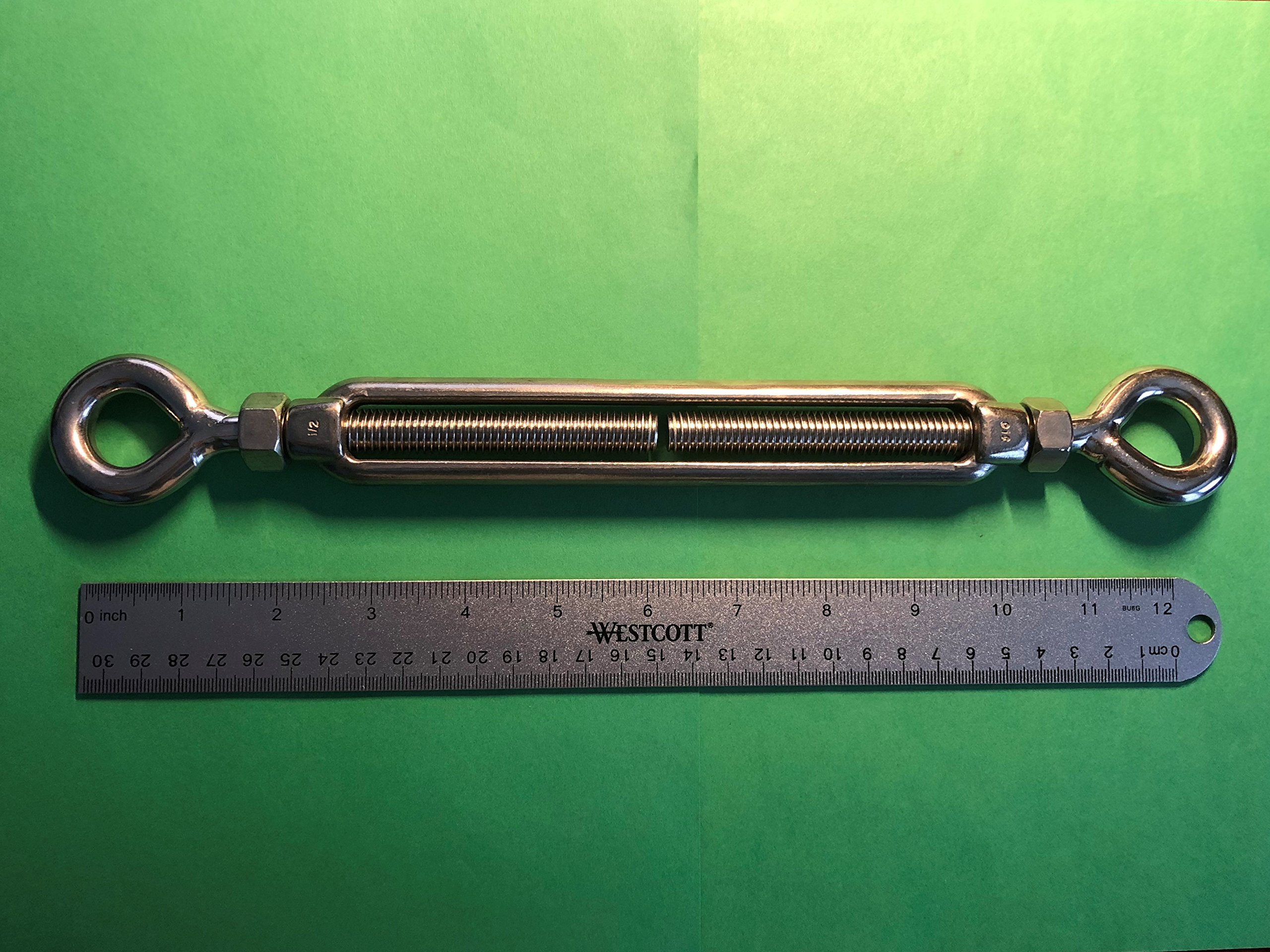 Eye To Eye Turnbuckle Marine Grade 316 Stainless Steel Turnbuckle - 3/8 ...